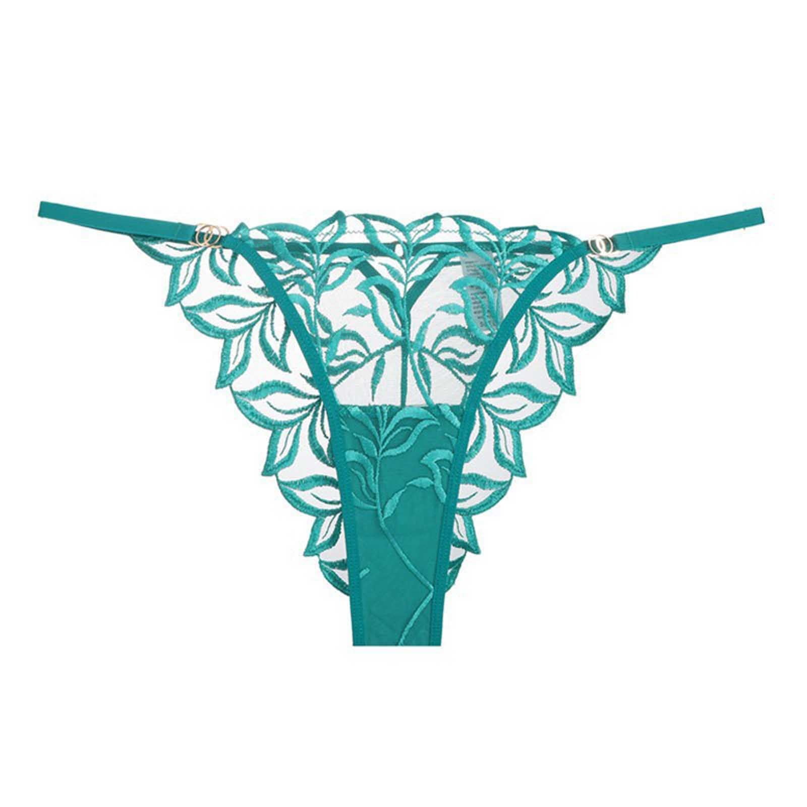 Womens Lace Thong Underwear for All Day Comfort, Soft Nylon Thong with ...