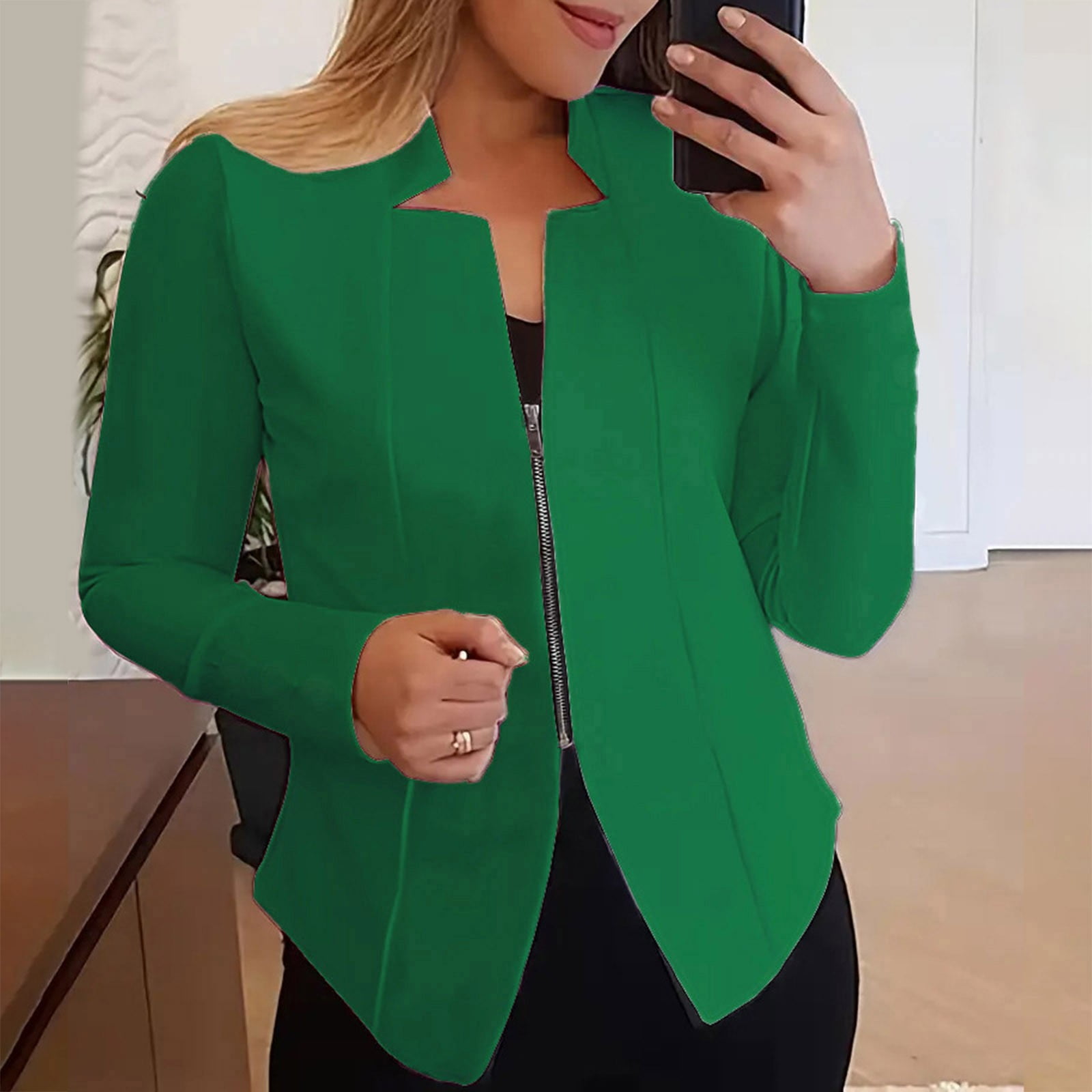 Womens Ladies Cardigan Solid Long Sleeve Pocket Coat Outerwear Trench ...