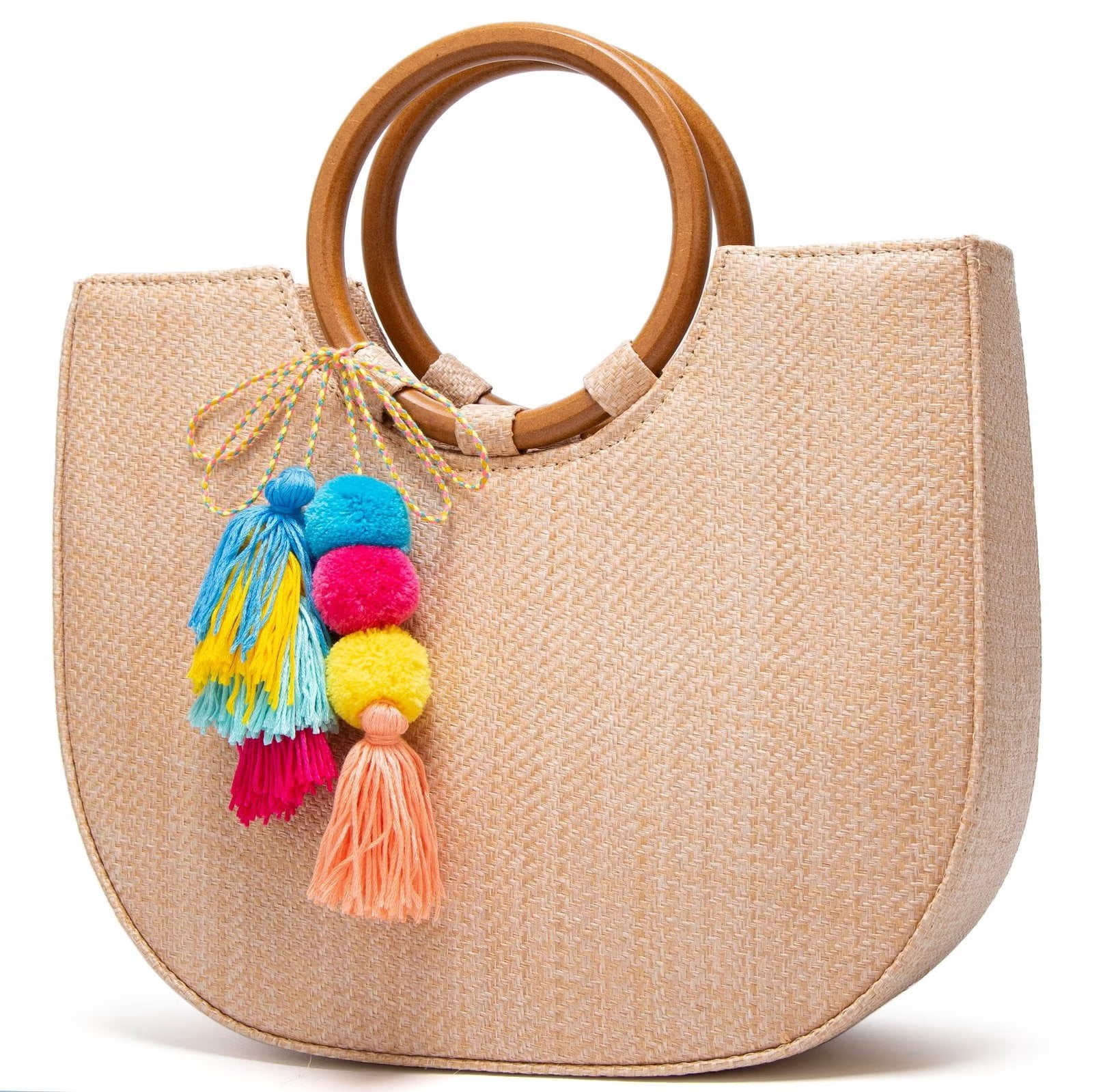 Womens Large Straw Beach Tote Bag Hobo Summer Handwoven Bags Purse wth ...