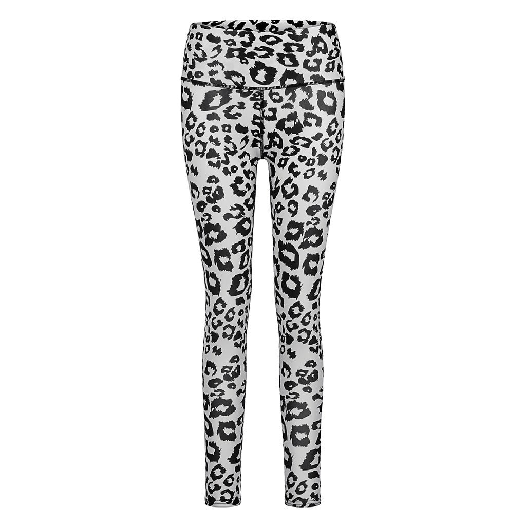 Womens Leggings High Waist Leopard Print Exercise Running Yoga Leggings ...