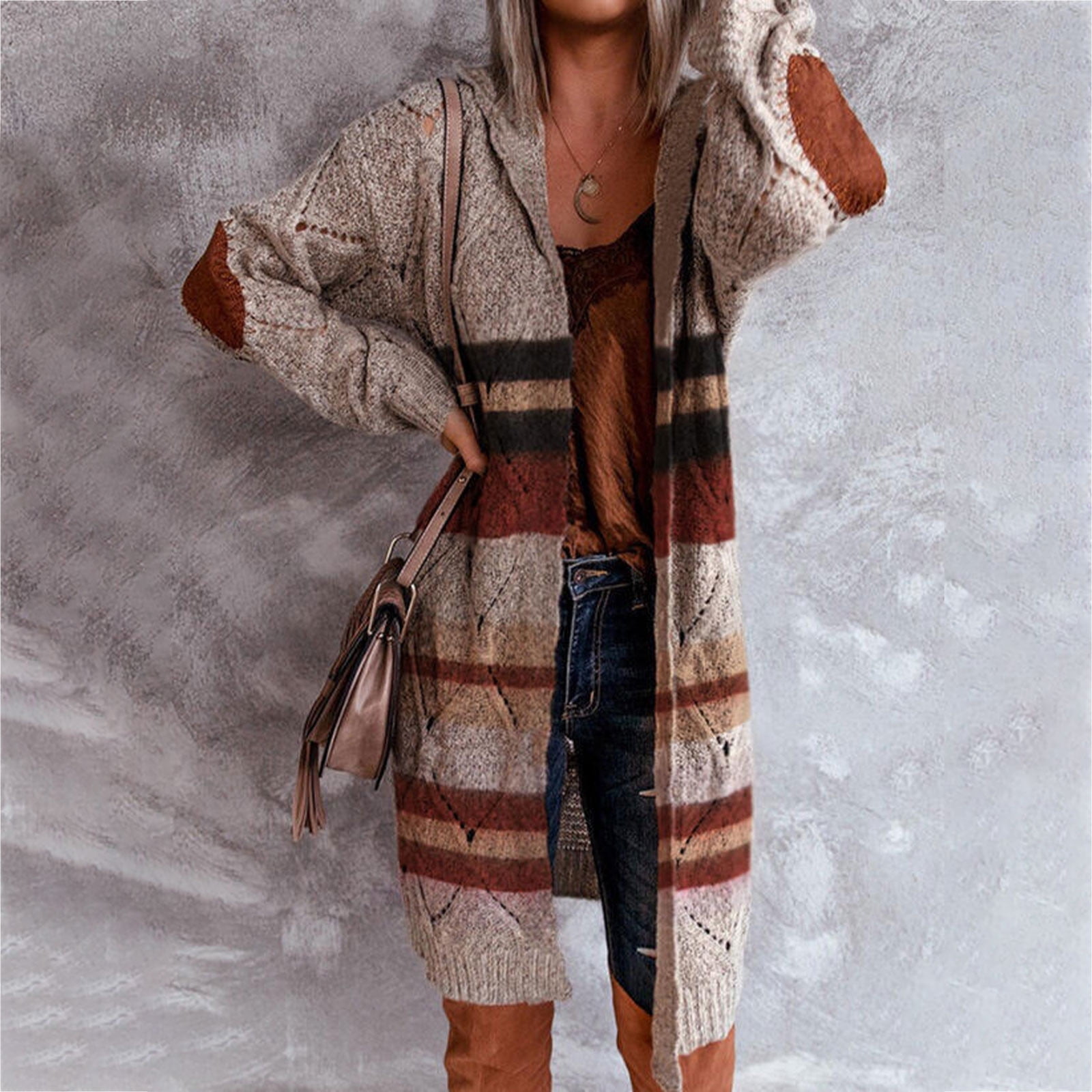 Womens Lightweight Cable Knit Long Sweater Cardigans Long Sleeve Plus