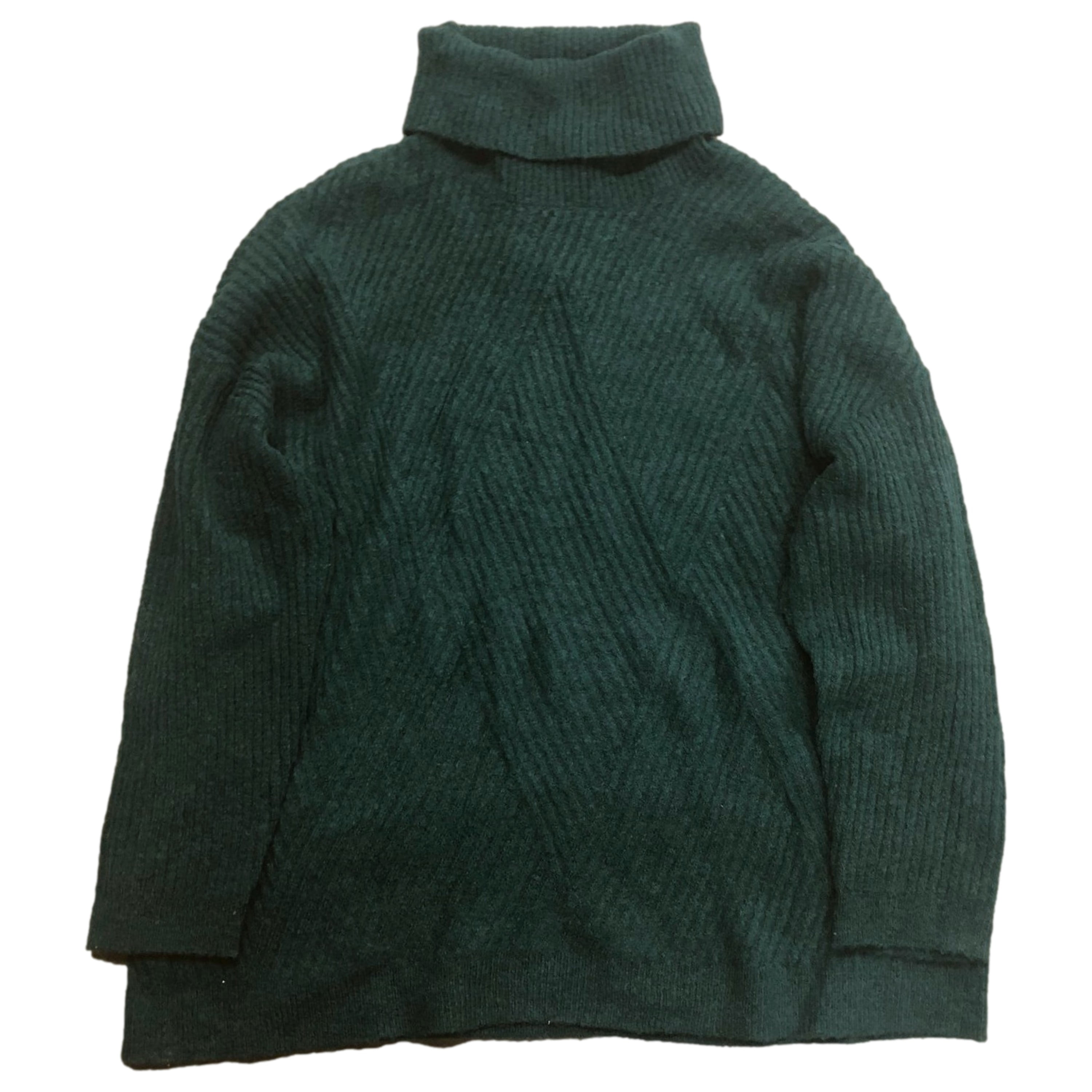 Womens Lightweight Ribbed Green Cowl Neck Pull-Over Sweater XXL ...