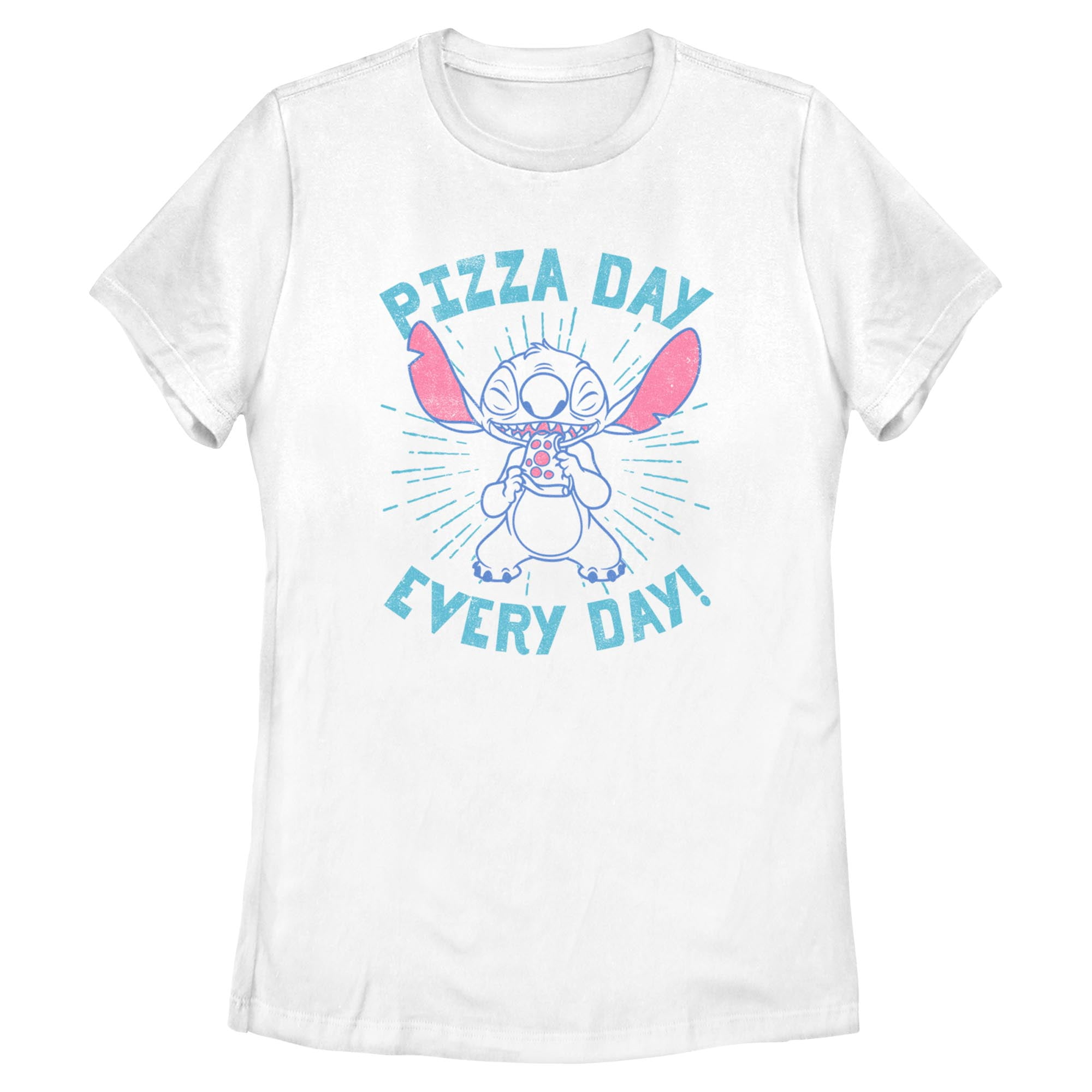 Womens Lilo & Stitch Pizza Day Every Day Stitch T Shirt - Walmart.com