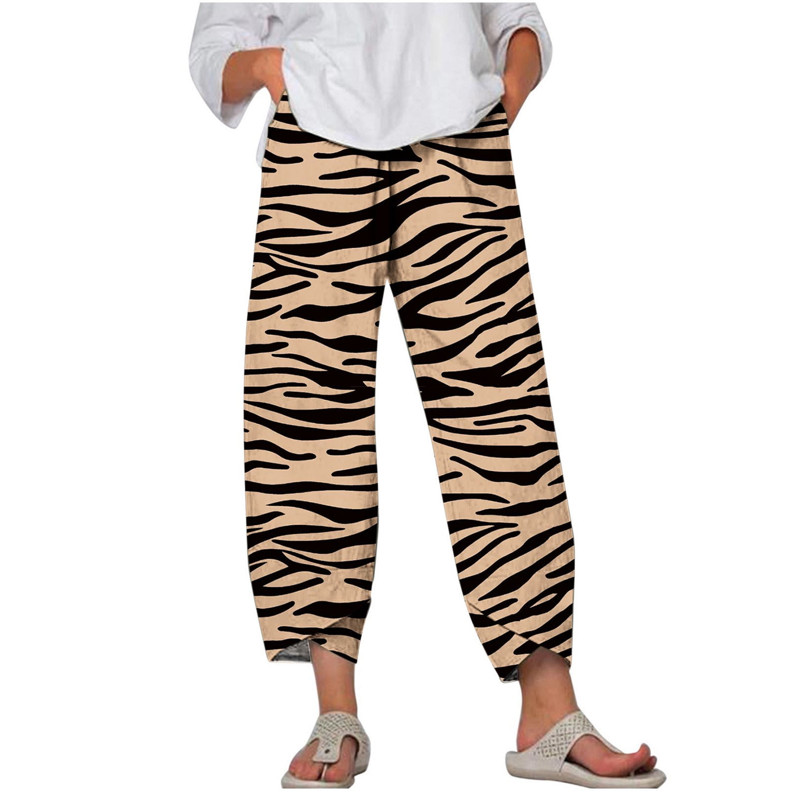 Womens Linen Capri Pants,Women's Capri Pants Casual Summer Cotton ...
