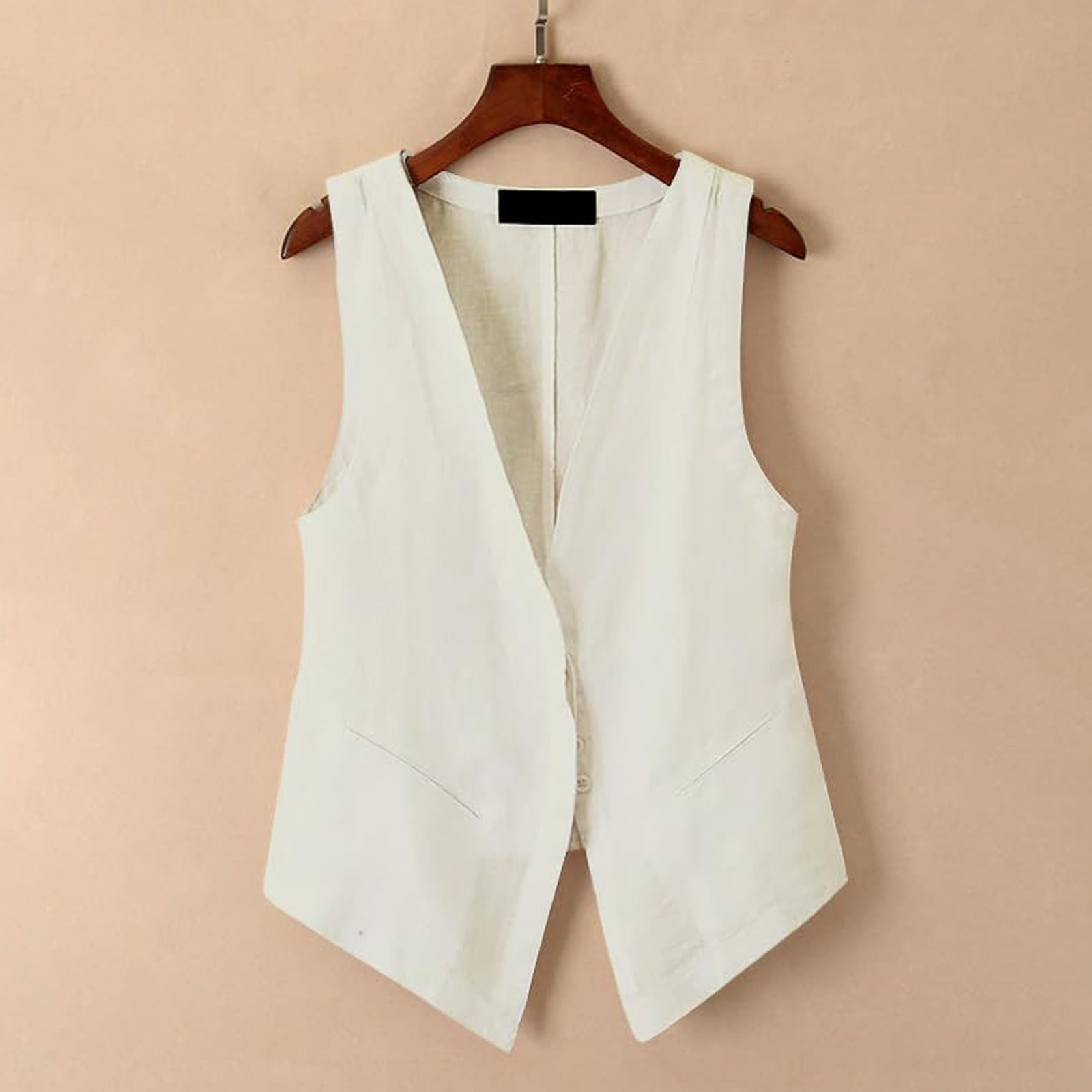 Womens Linen Vest Tops Sleeveless Spring Summer Vest Coat Top Mesh Top ...
