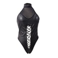 Womens Lingerie Underwear Lingerie 1 PC Leather Bodysuit Lingerie ...