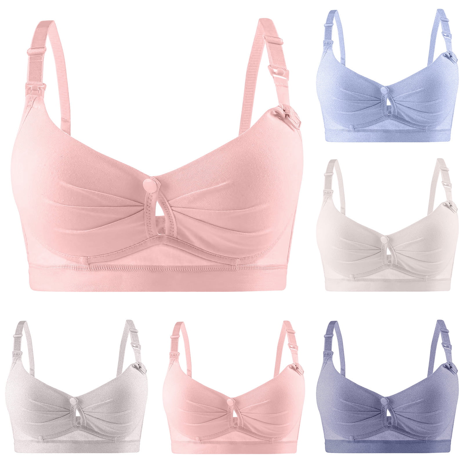Womens Lingeries 3 PC Set Plus Size Underwire Womens Breastfeeding Bra Gathering For Stylish ...