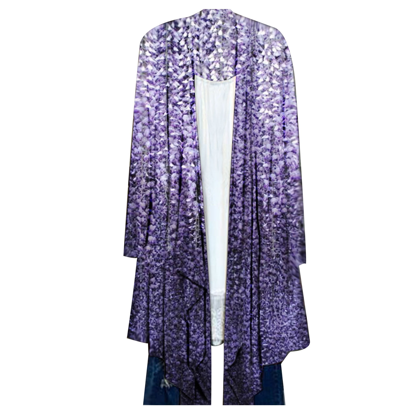 Womens Long Sequin Shawl Jacket Sparkly Open Front Cardigan ...