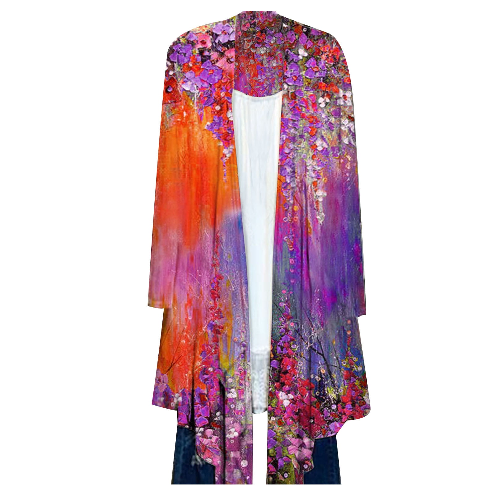 Womens Long Sequin Shawl Jacket Sparkly Open Front Cardigan ...