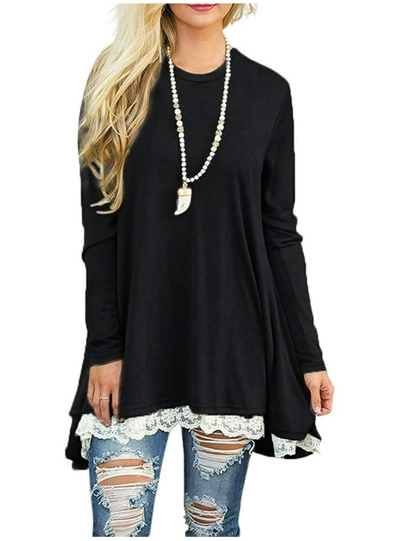 Lace Hem Tops