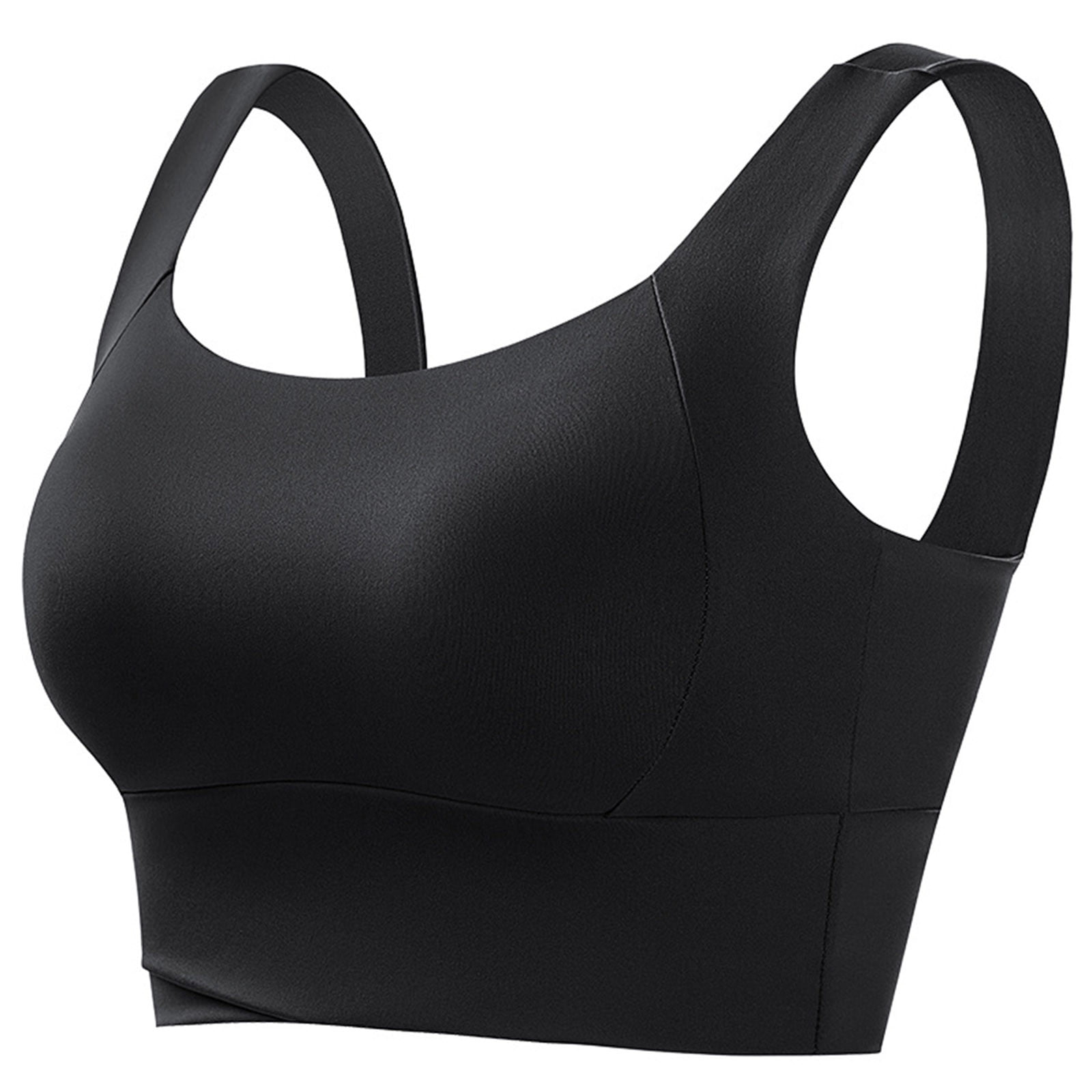Womens Longline Sports Bra - Workout Fitness Crop Tank Tops Wirefree ...