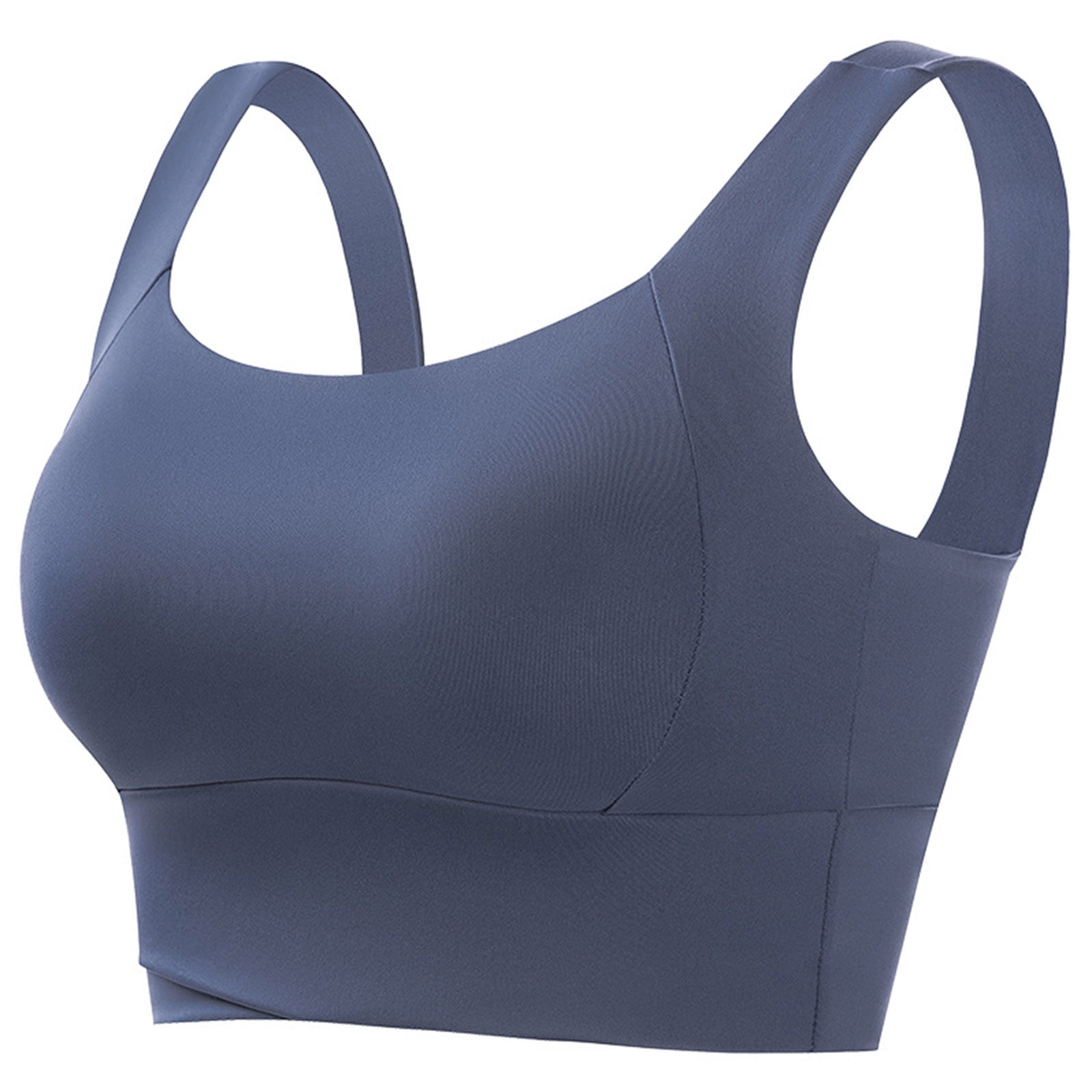 Womens Longline Sports Bra - Workout Fitness Crop Tank Tops Wirefree ...
