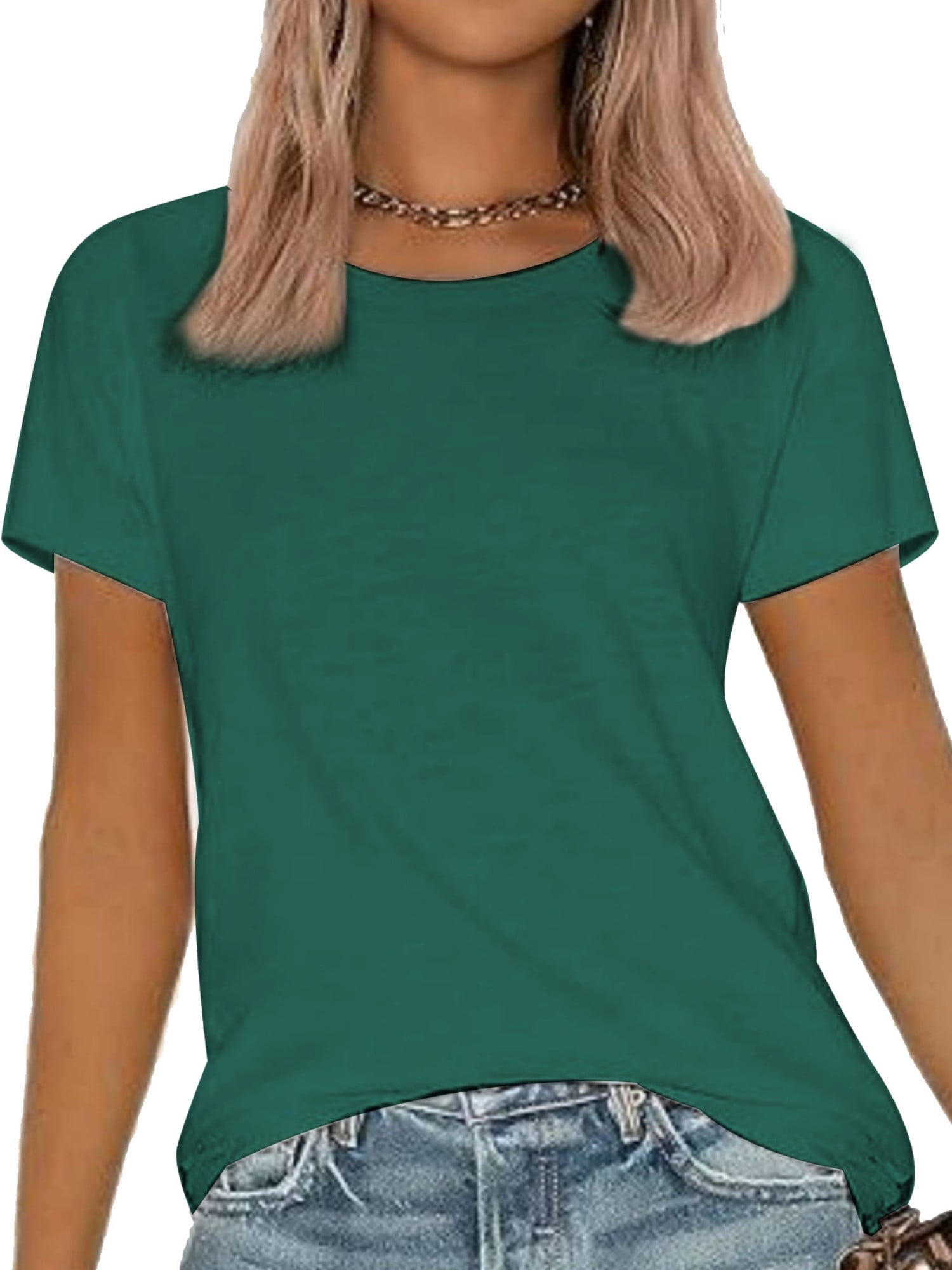 Womens Loose Fit Tshirts Short Sleeve Summer Tops Casual Workout Yoga ...