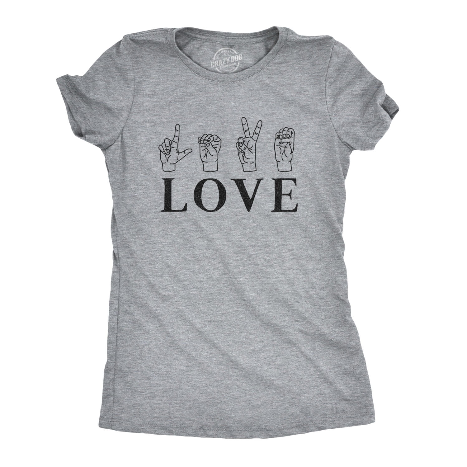 Womens Love Sign Language T Shirt Cute ASL Relationship Tee Womens ...