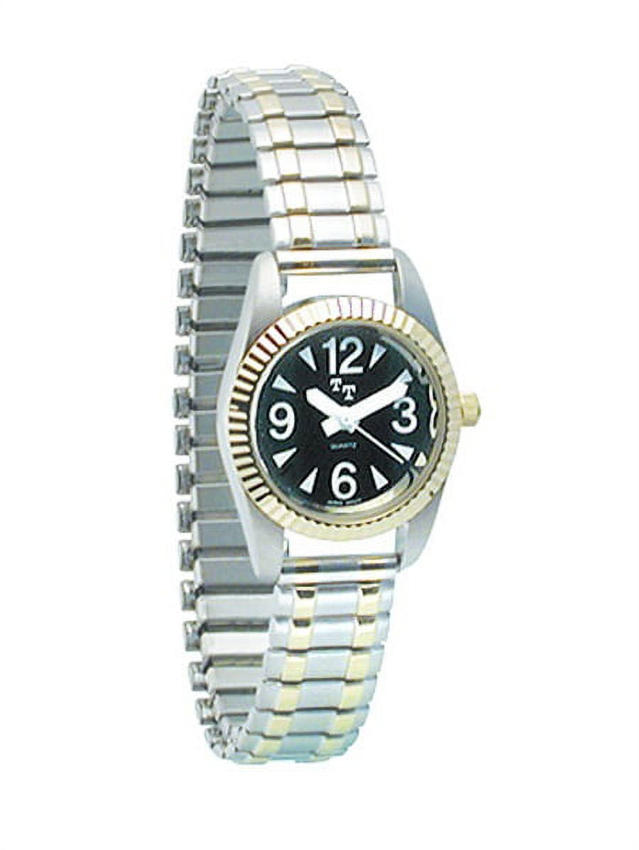 Womens Low Vision Watch- Black Face w-Exp Band - Walmart.com