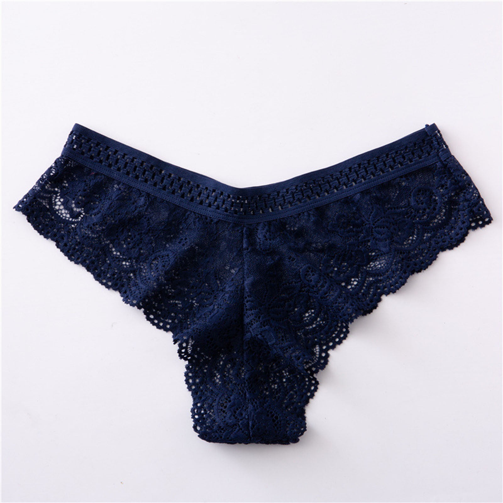 Womens Low Waist Lace Through Waist Bikini Brief Underwear Thong Women ...