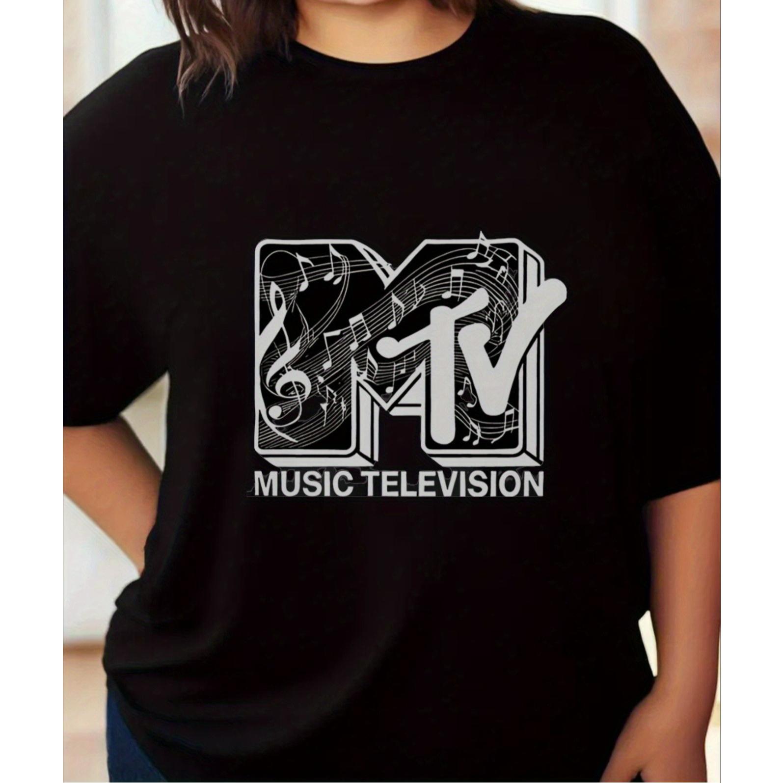 Womens "MTV Music Television With Classic MTV Logo And Musical Notes ...