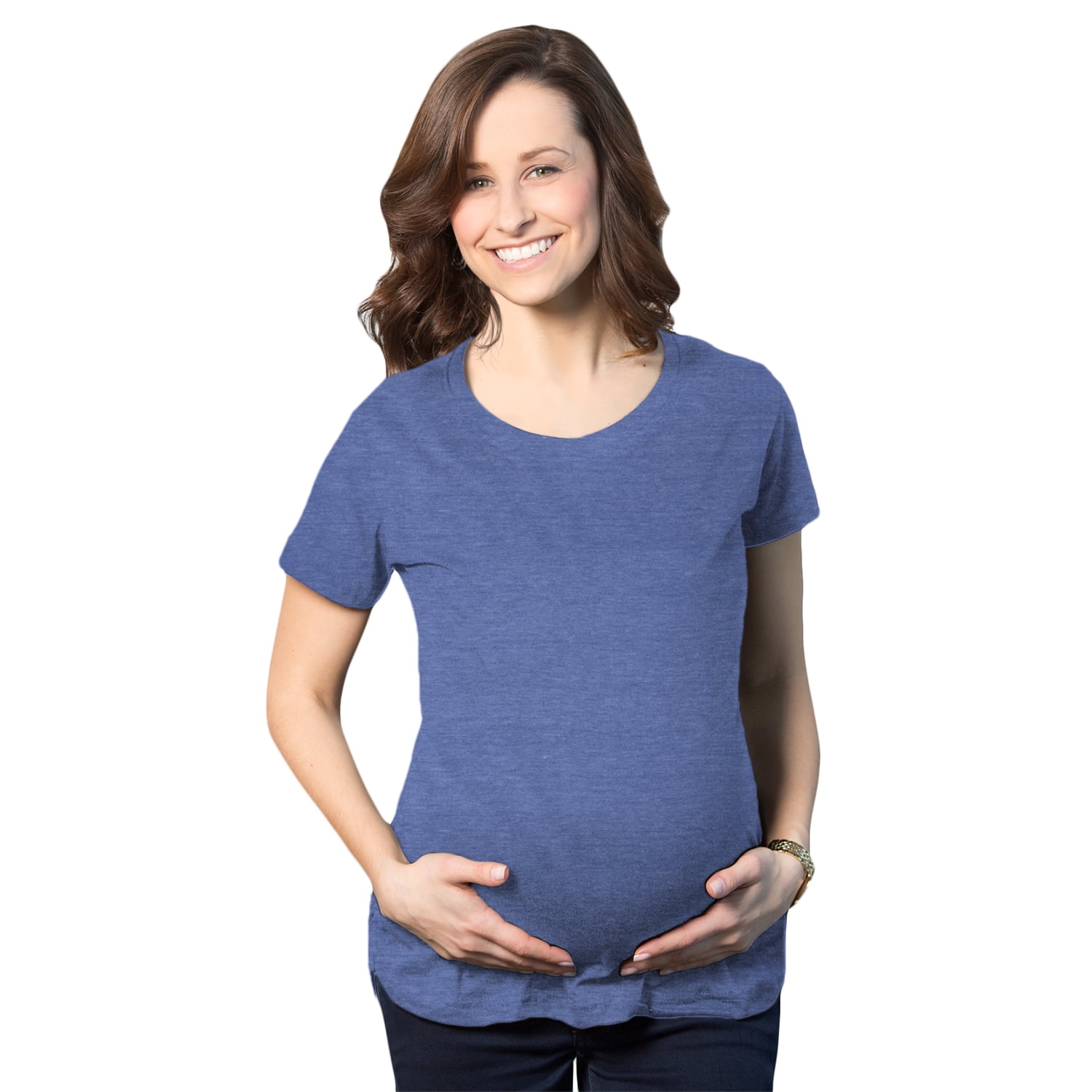 Comfortable Womens Maternity Shirts Blank Pregnancy Shirts Plain Fitted ...