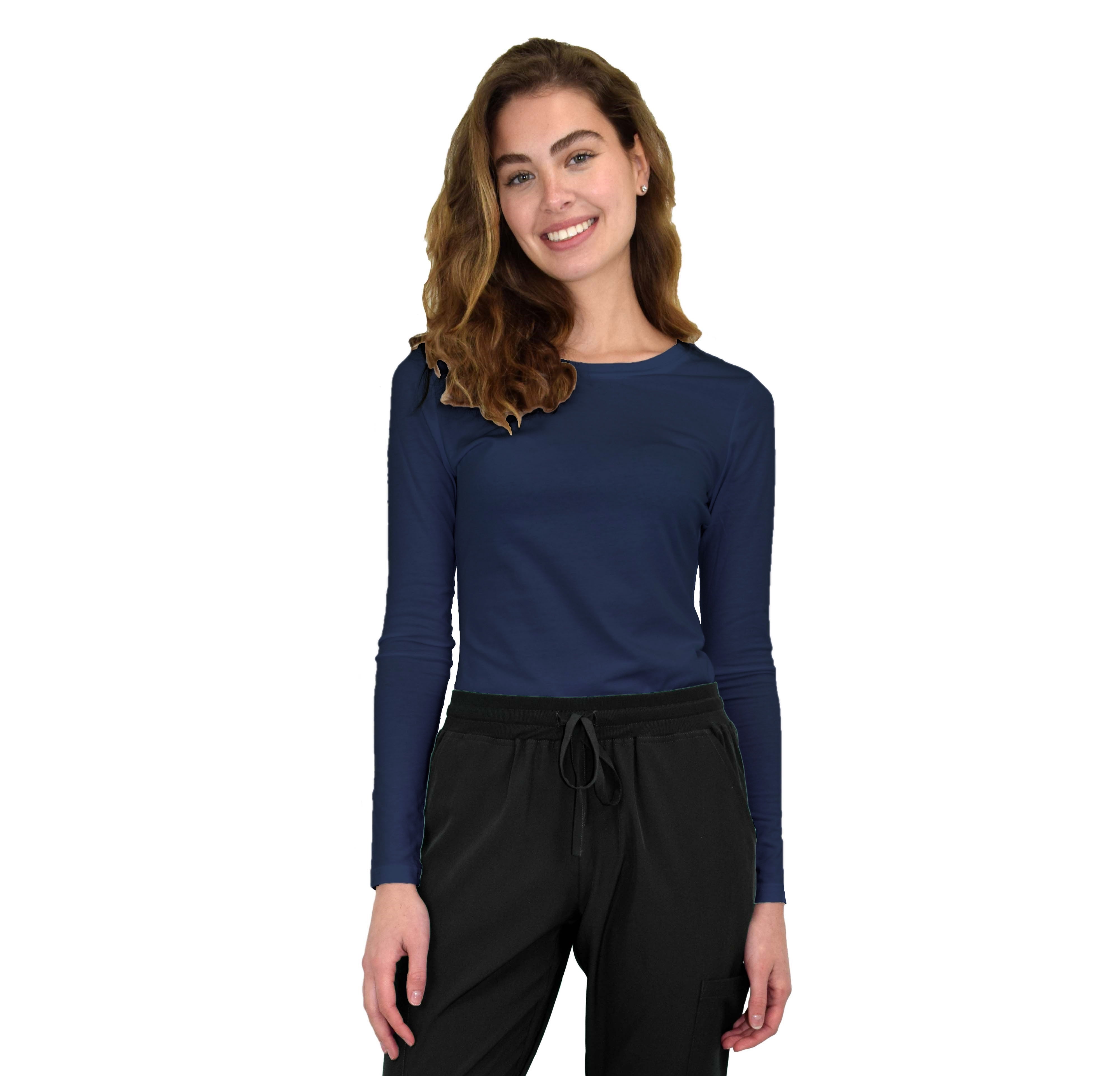 Womens Medical Underscrub T-Shirt GT Performance Long Sleeve Tee-Indigo ...