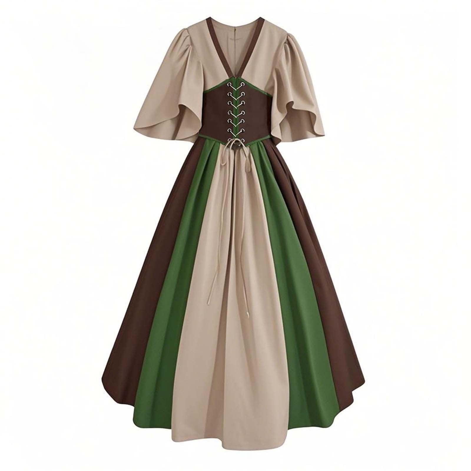 Womens Medieval Dress Renaissance Victorian Underbust Gothic Corset ...