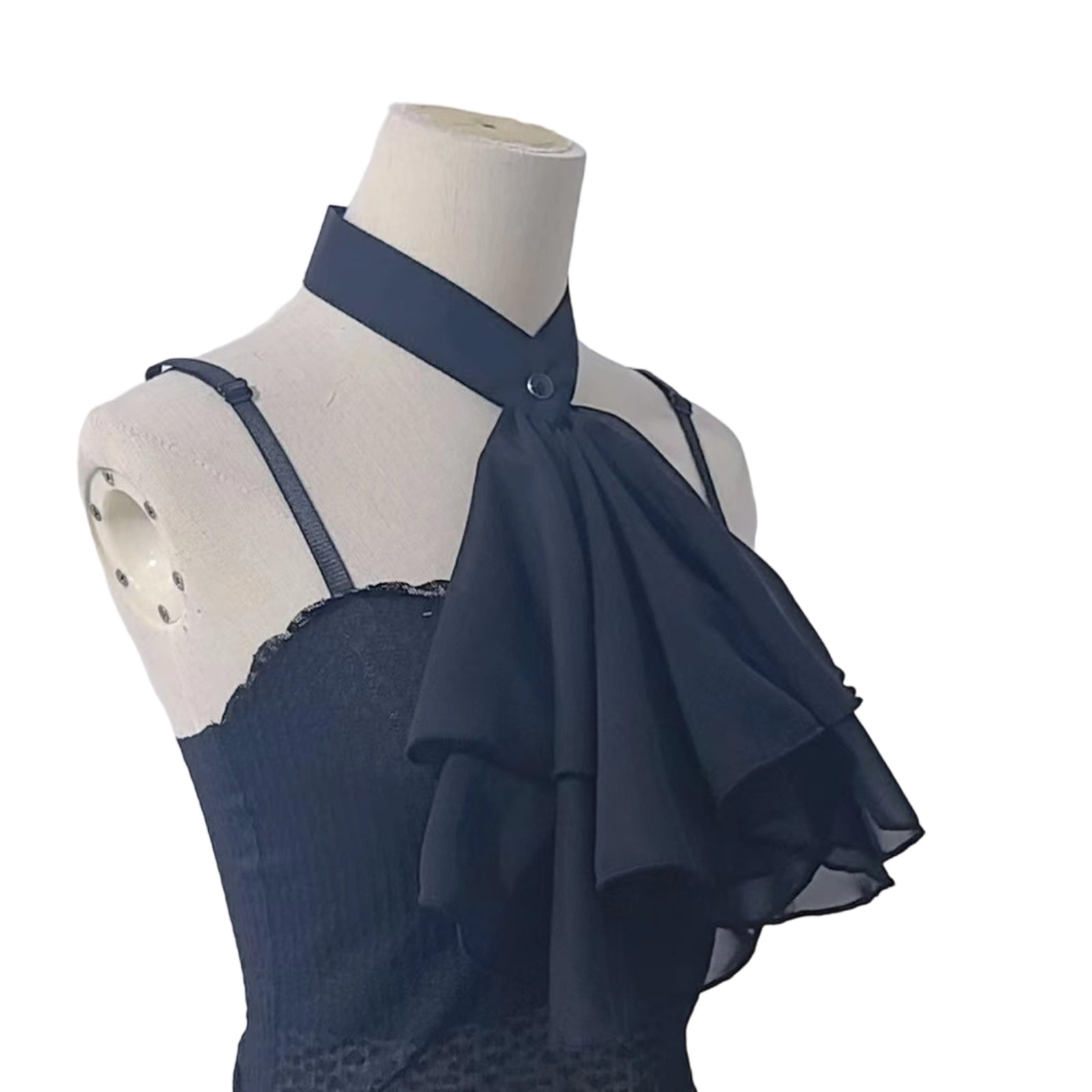 Womens Medieval Layered Ruffle Jabot Necktie Victorian Colonial ...