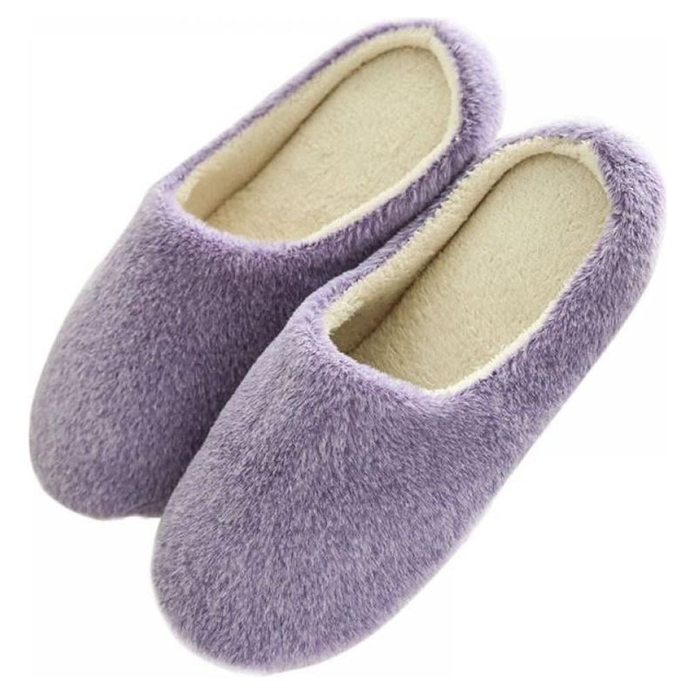 Womens Memory Foam Slippers, Slip on House Slippers for Women Indoor ...