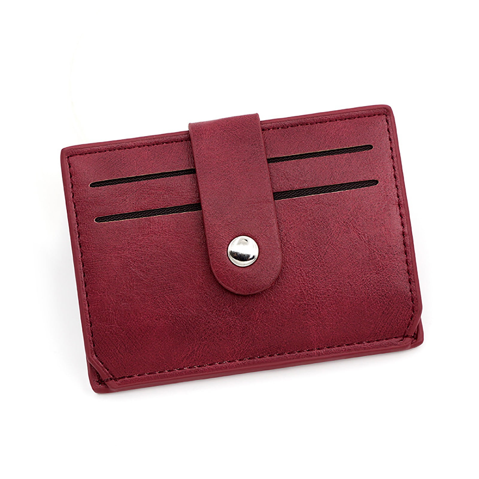 Womens Mens Faux Leather Slim Credit Debit Card Holder RFID Blocking ...