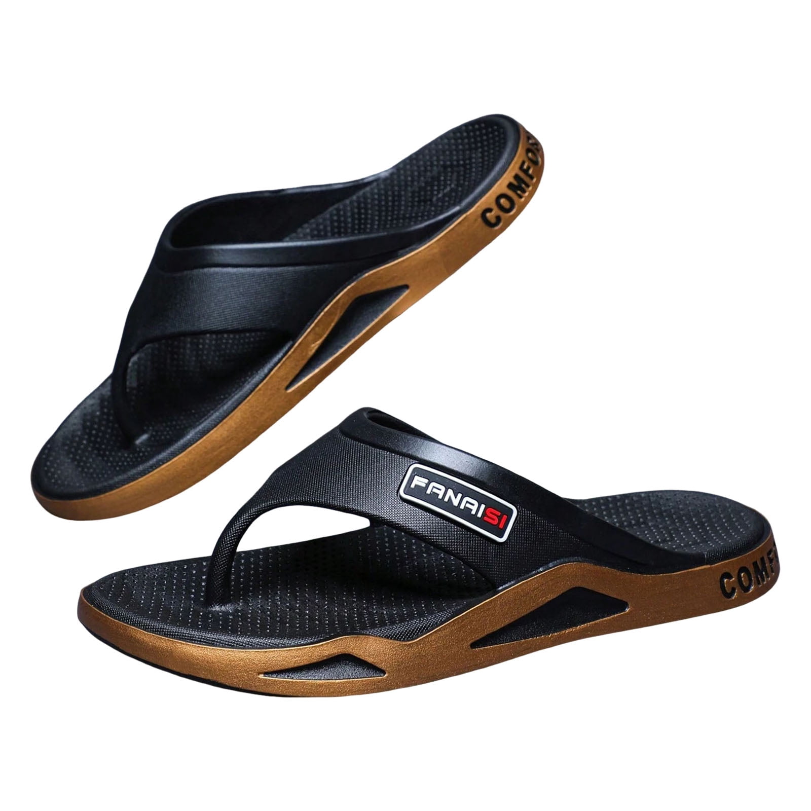 Womens Mens Flip Flops with Arch Support Lightweight Waterproof Slip on ...
