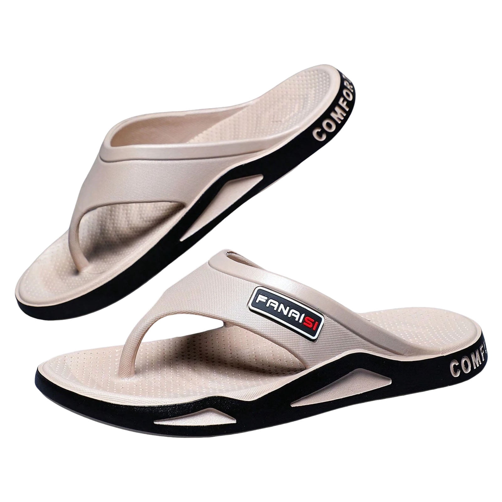 Womens Mens Flip Flops with Arch Support Lightweight Waterproof Slip on ...