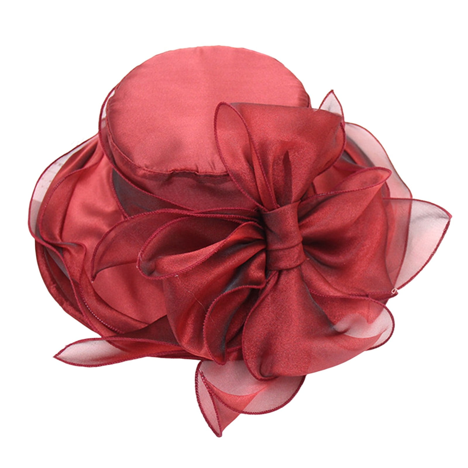Womens Mens Hats Spring Summer Mesh Large Brim Sun Hat Flower Wedding ...