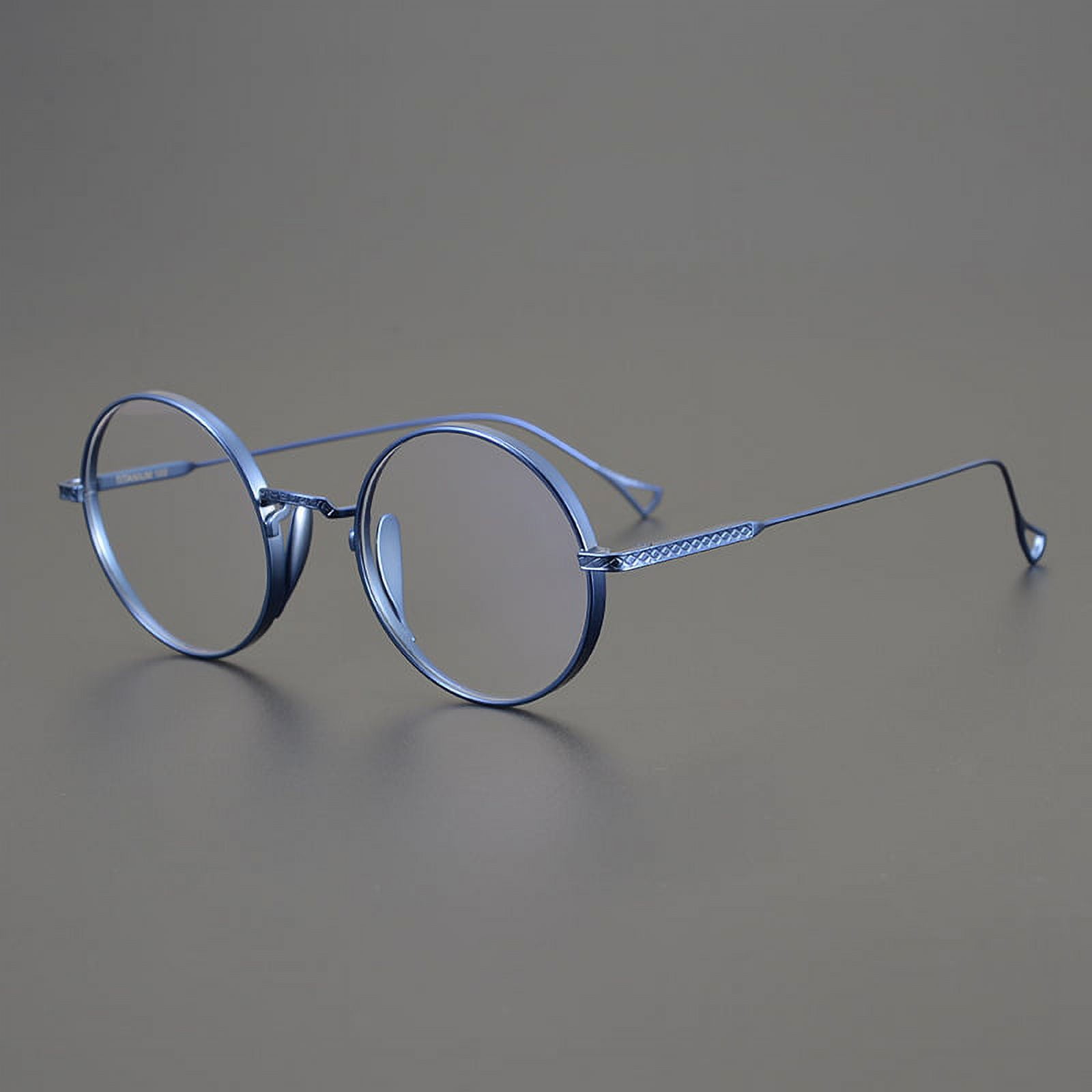 Womens Mens Round Glasses Frames Pure Titanium Eyeglasses Frames ...