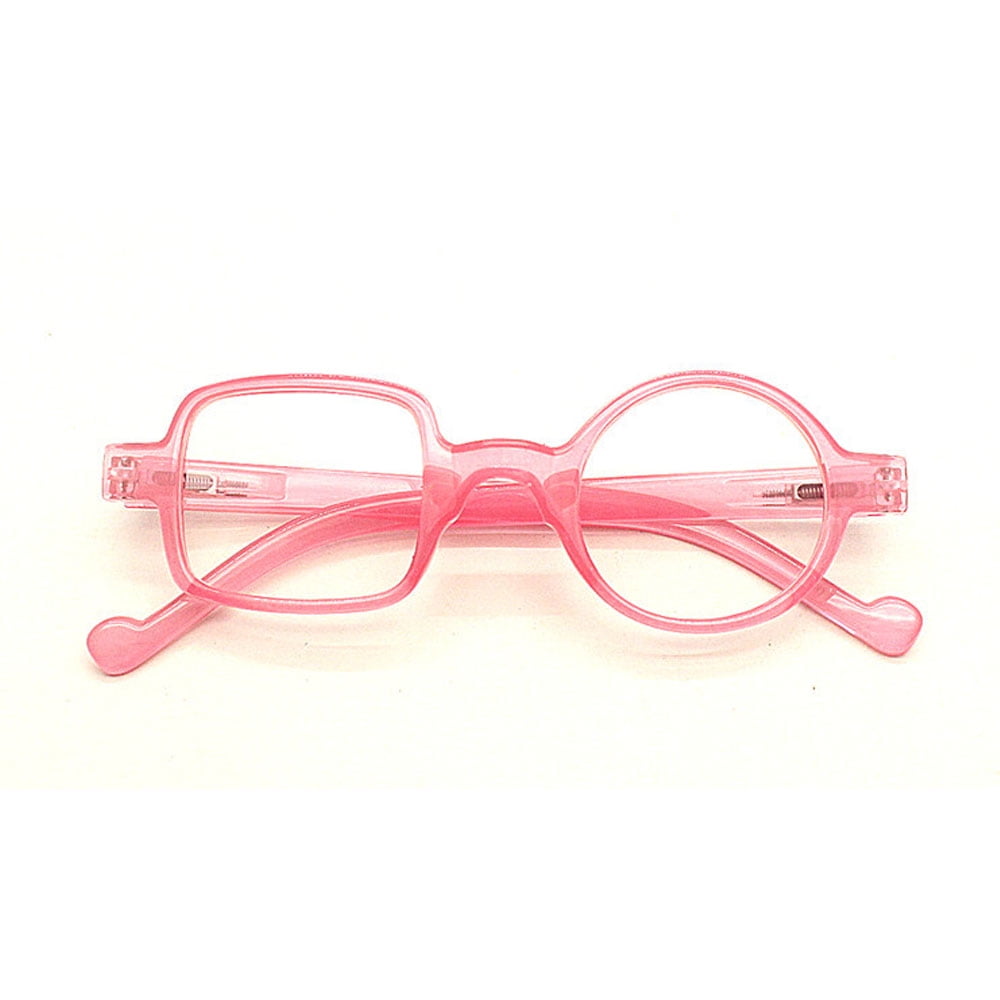 Womens Mens Square Round Reading Glasses 1.0, Pink Designer Spring ...