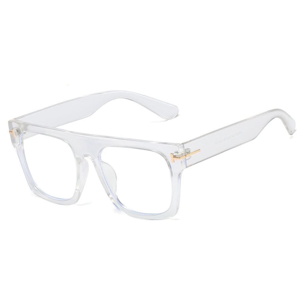 Womens Mens Thick Square Transparent Reading Glasses 0.50 Ladies Anti ...