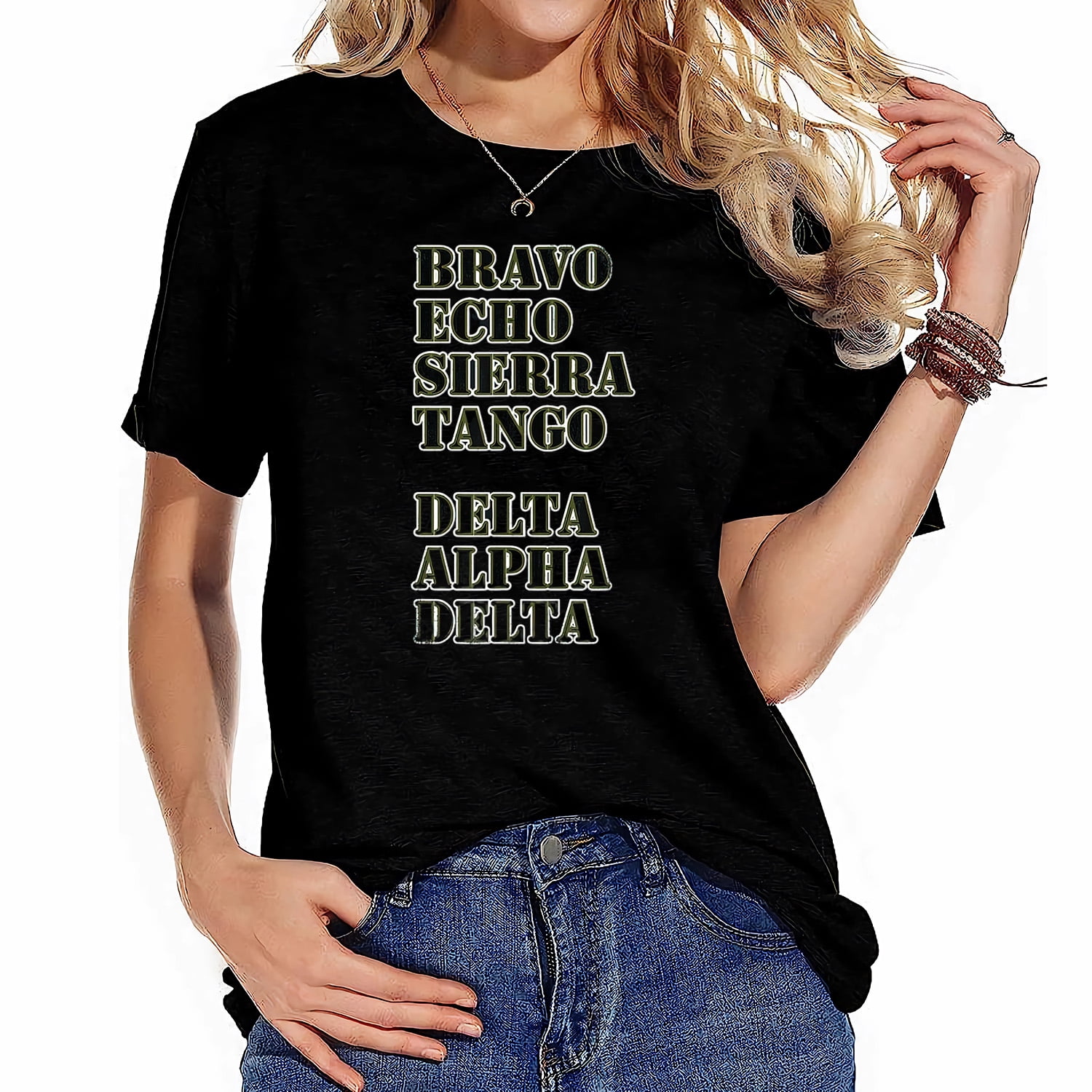 Womens Military Dad Birthday Fathers Day Phonetic Alphabet Best Dad T ...