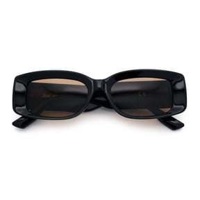Womens Classy Mod Thick Plastic Rounded Rectangle Fashion Sunglasses ...