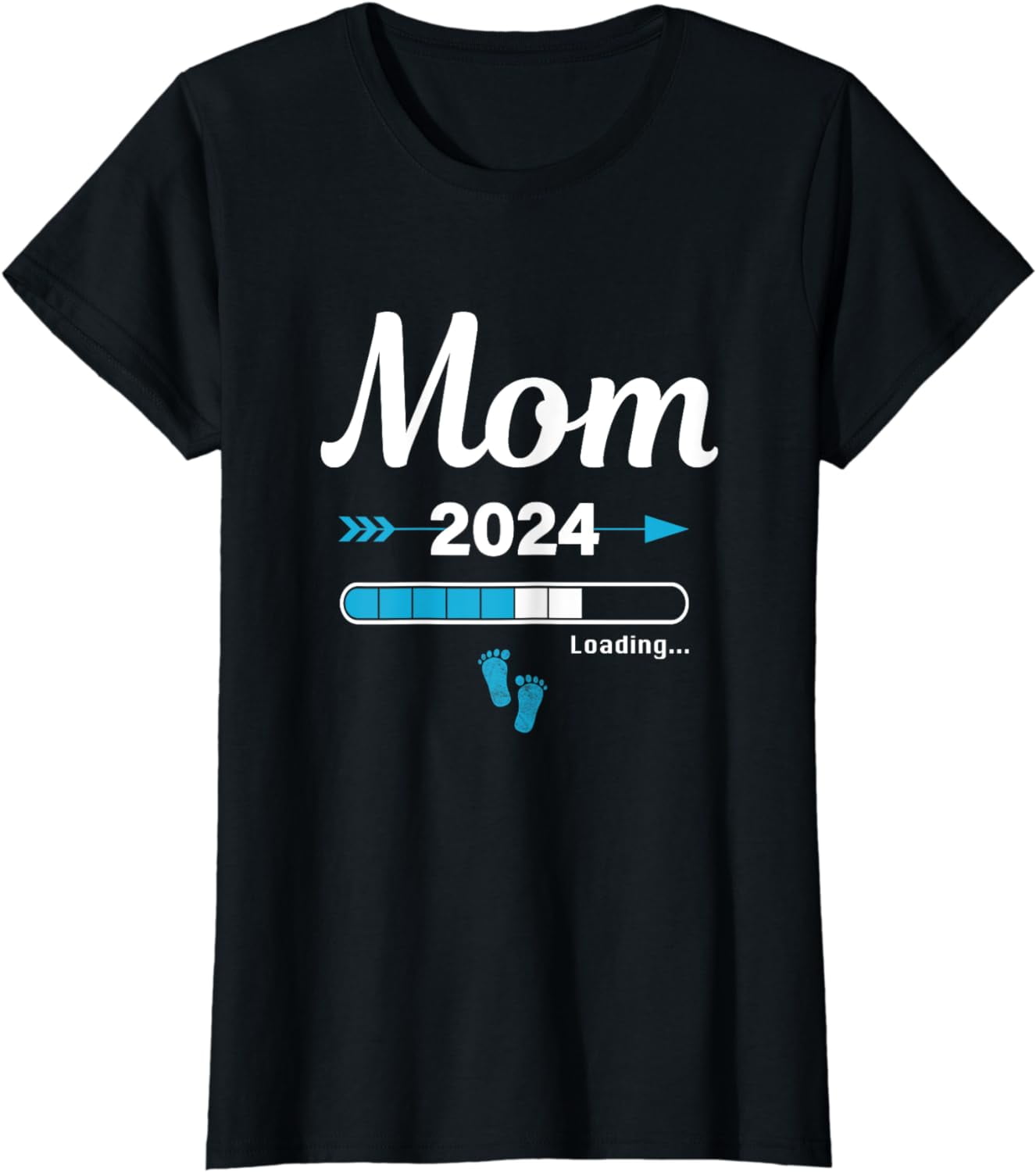 Womens Mom 2024 Loading Mother Mama Mummy To Be Baby Pregnancy T-Shirt ...
