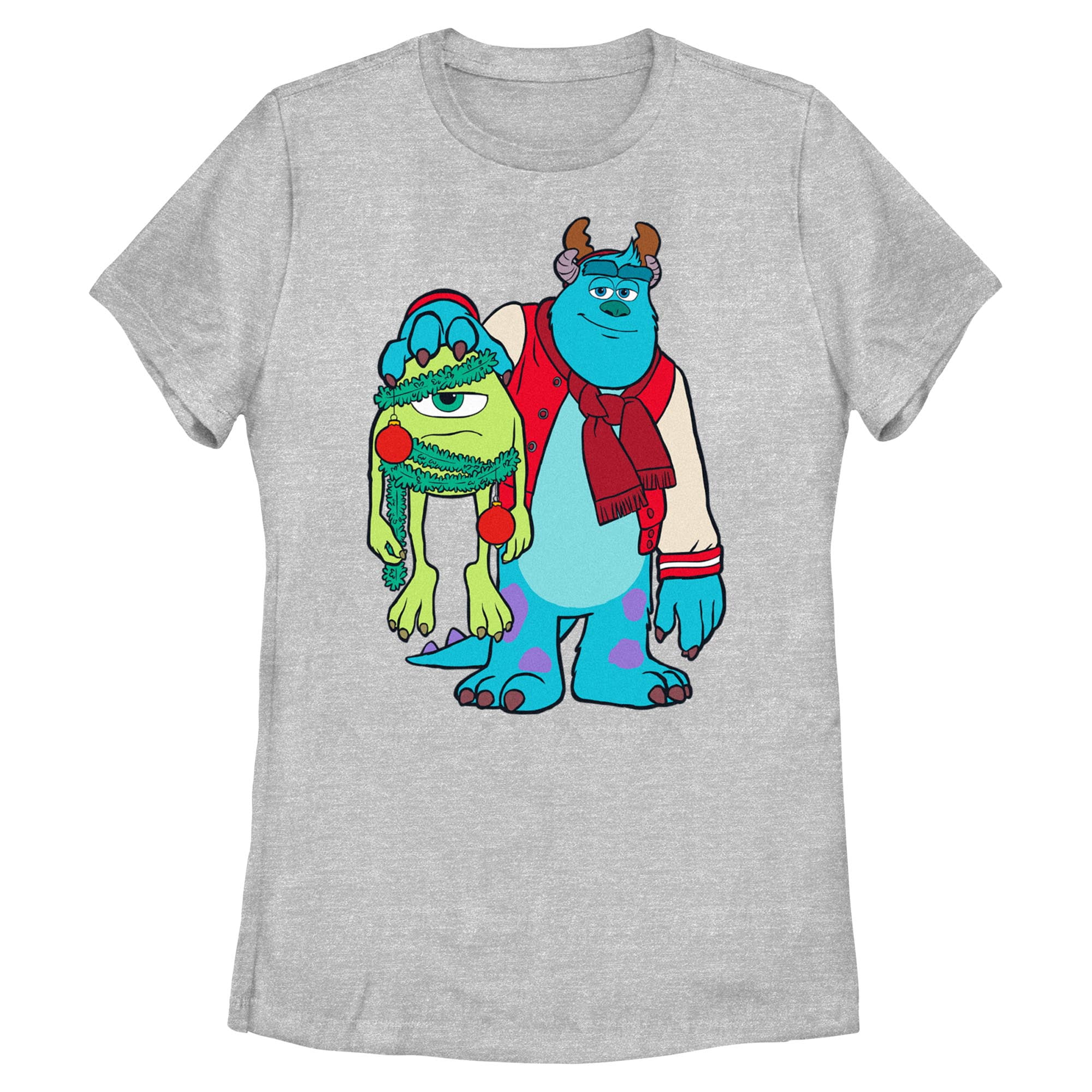 Womens Monsters Inc Christmas Friends Sully and Mike T Shirt - Walmart.com