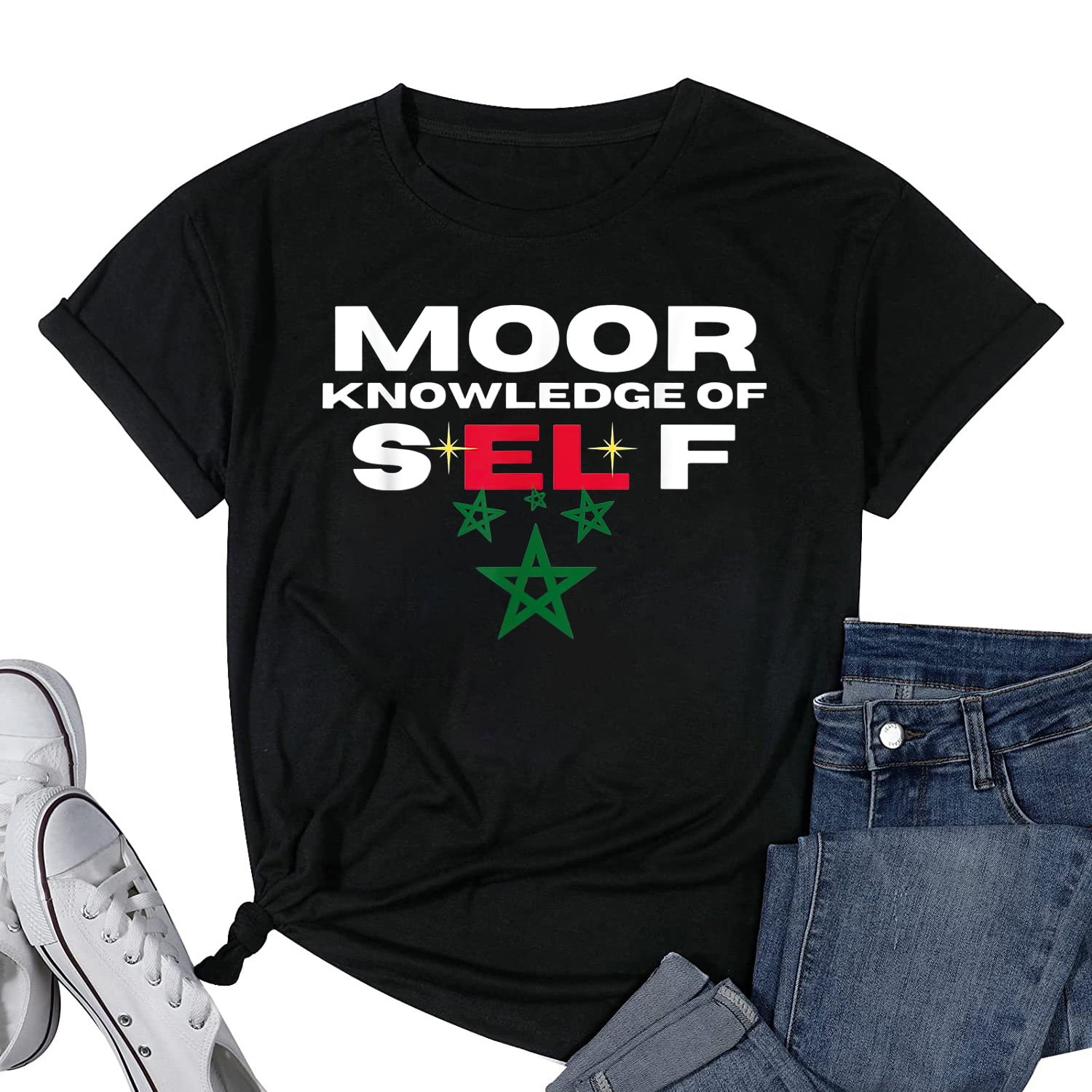 Womens Moor Knowledge Of Self - Higher Self God Within Moorish T-Shirt ...