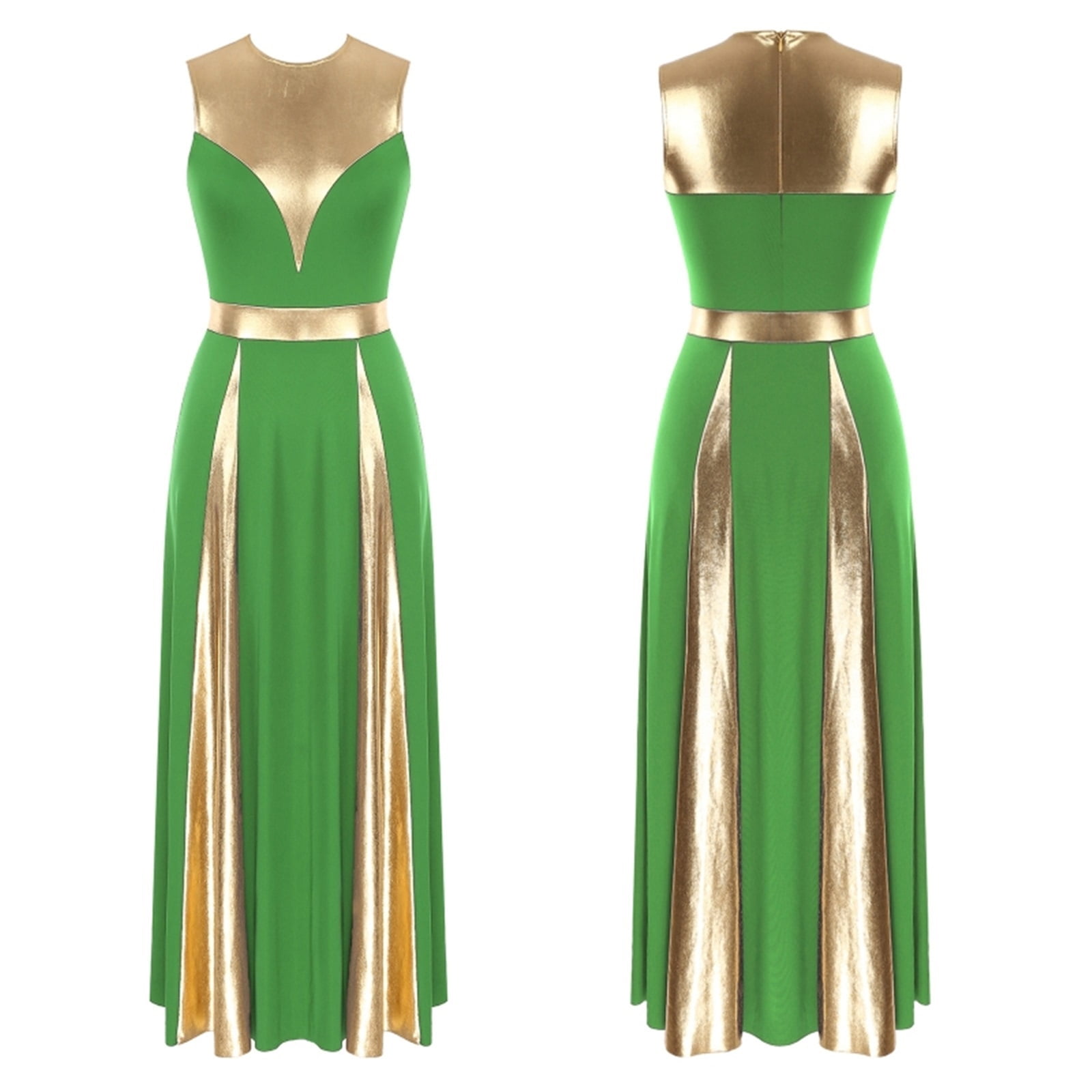 Womens Morden Lyrical Dance Costume Sleeveless Dresses Church Worship ...