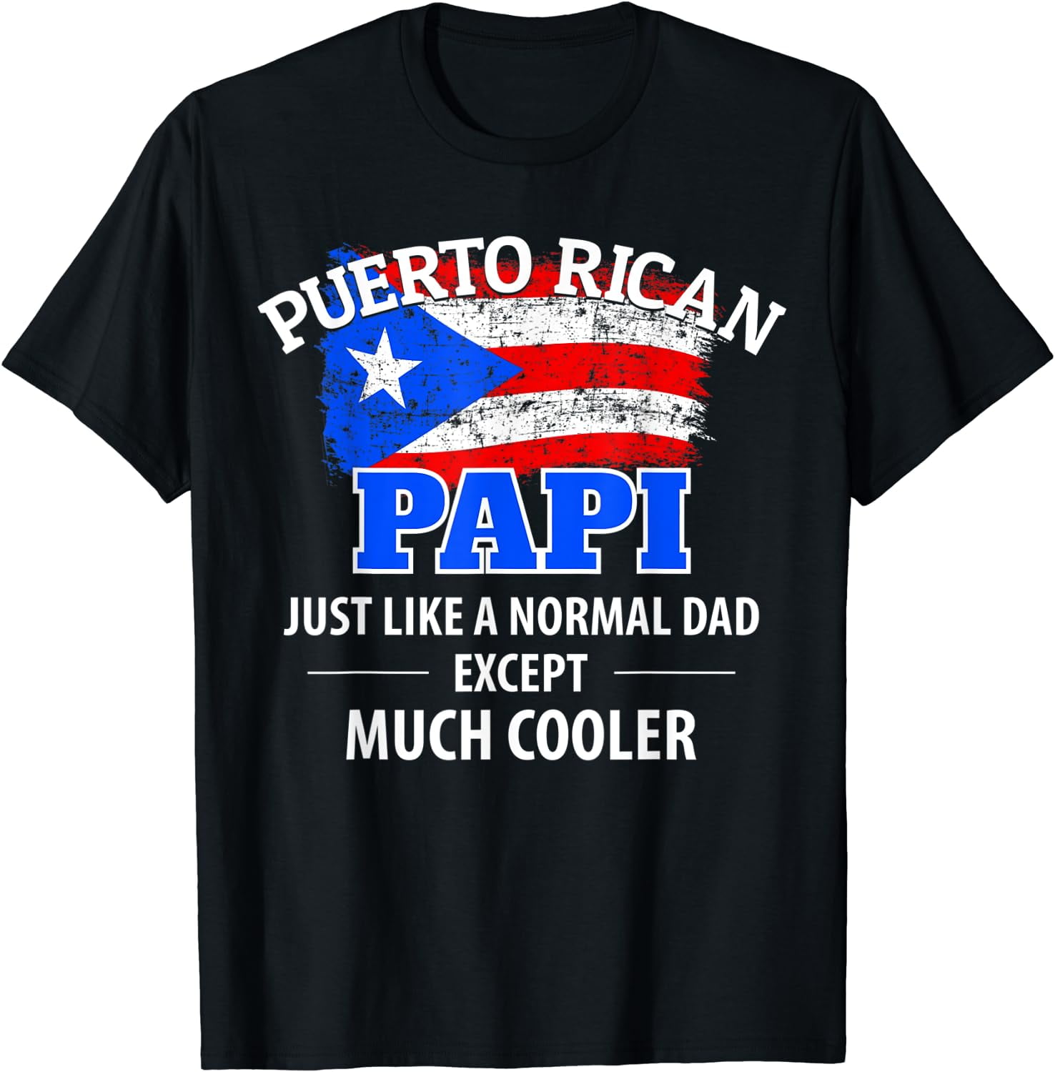 Womens Much Cooler Puerto Rican Papi - Vintage Puerto Rico Flag T-Shirt ...