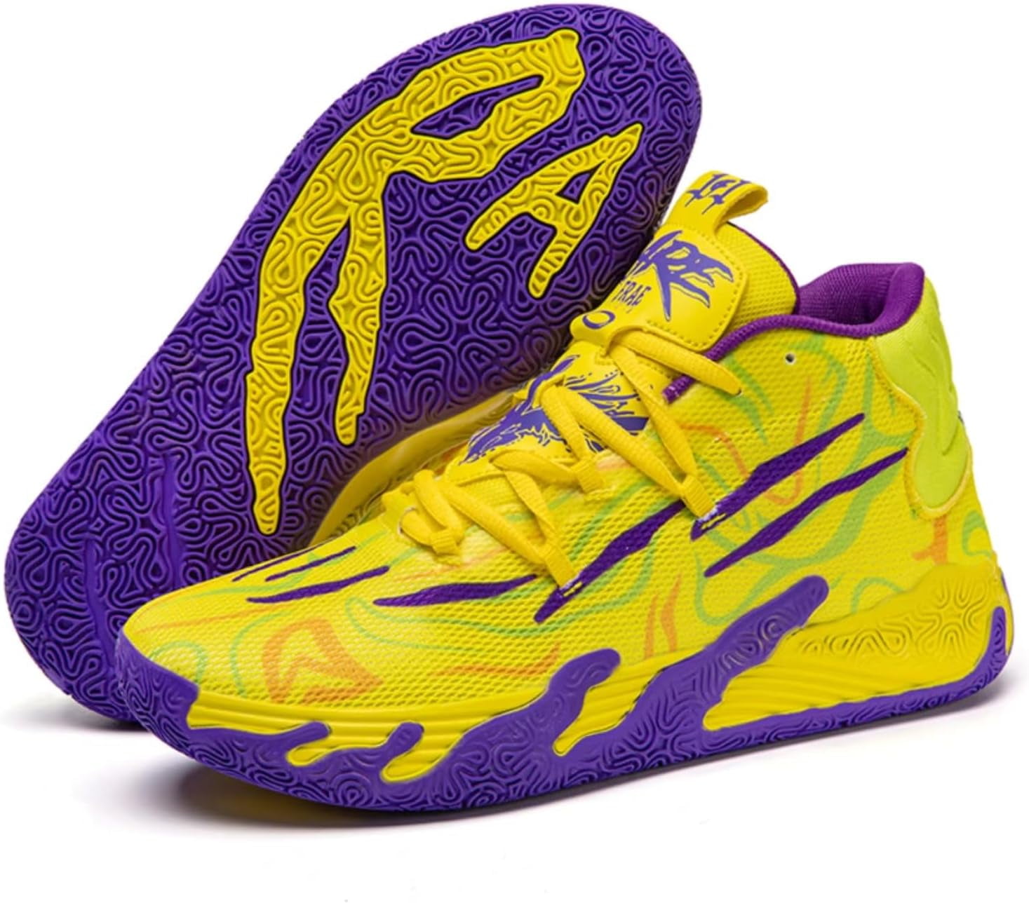 Womens Multicolour Lace Up Fashion Sneaker High-Top Casual Breathable ...