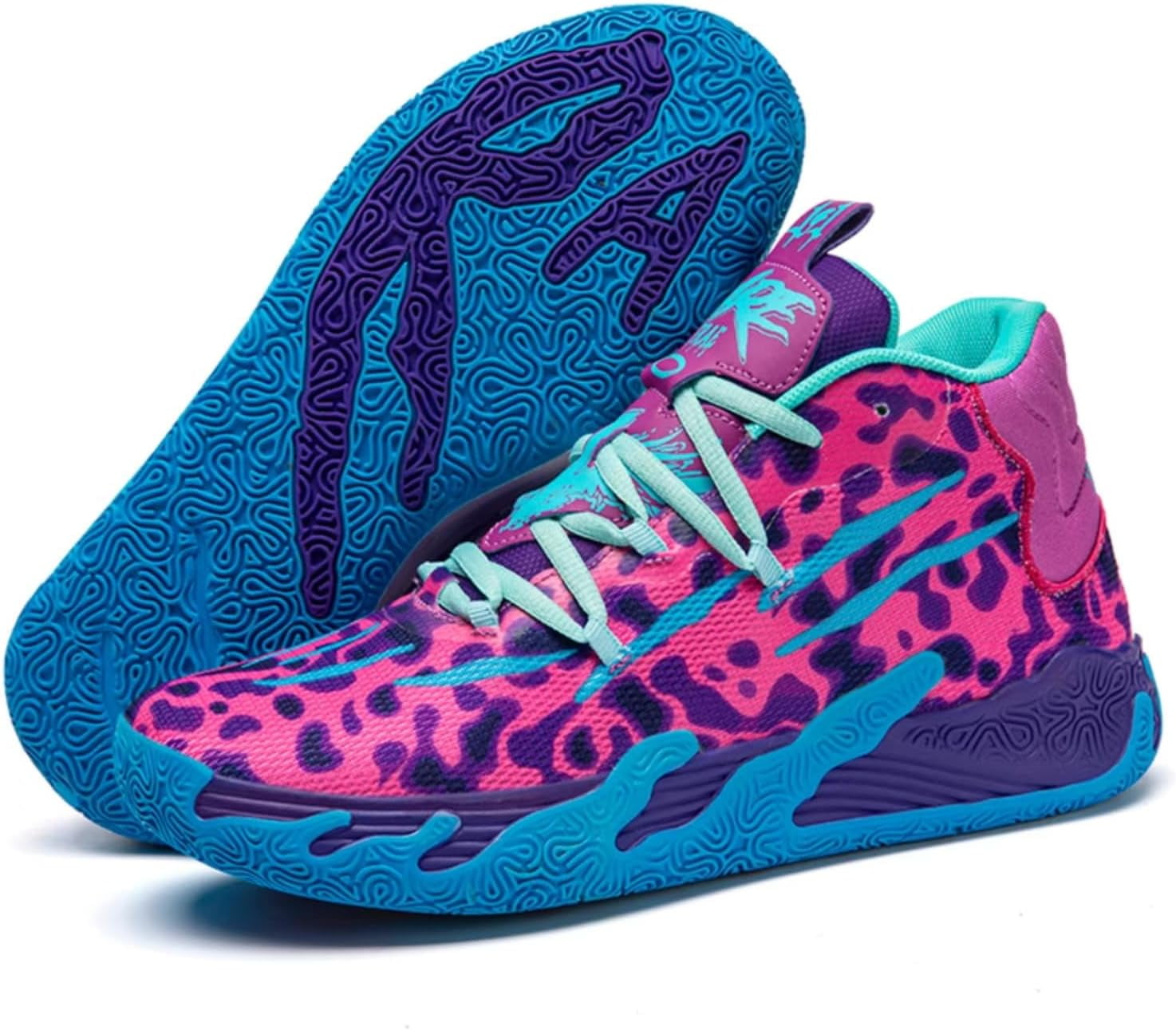 Womens Multicolour Lace Up Fashion Sneaker High-Top Casual Breathable Sports Athletic Walking ...