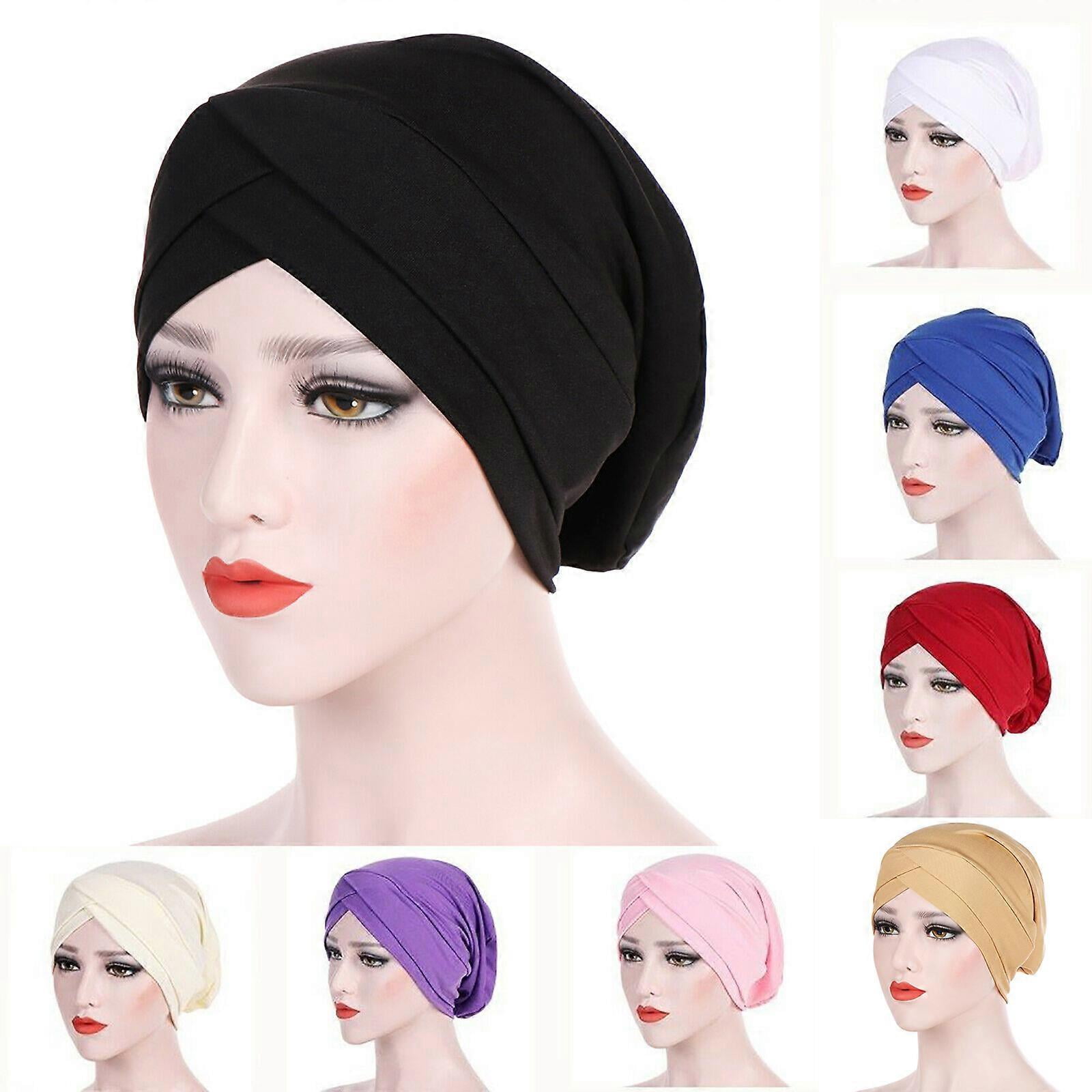 Womens Muslim Turban Hats Hijab Head Scarf Chemo Cancer Hair Loss Caps ...
