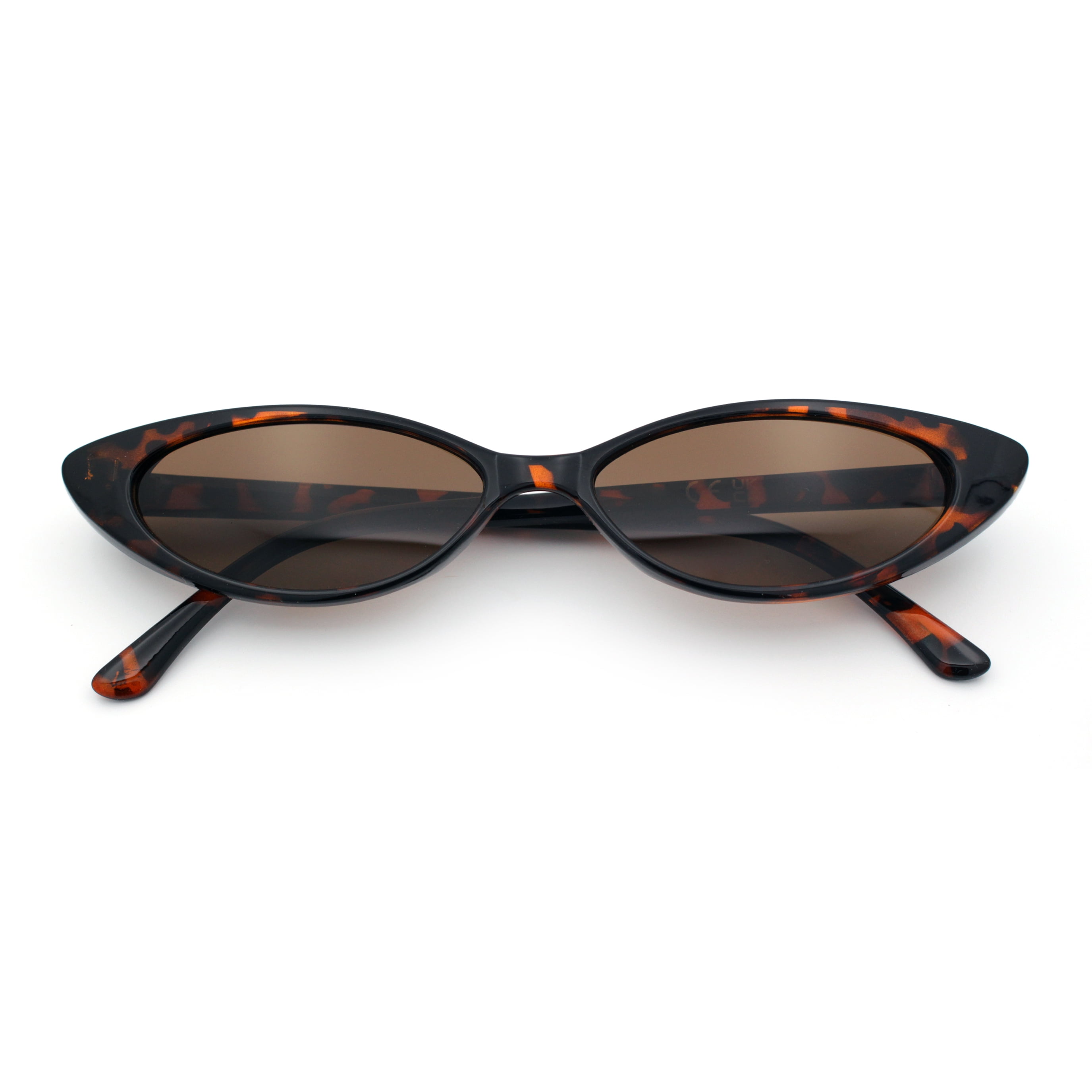 SA106 Women's Narrow Thin Cat Eye Plastic Gothic Retro Sunglasses ...