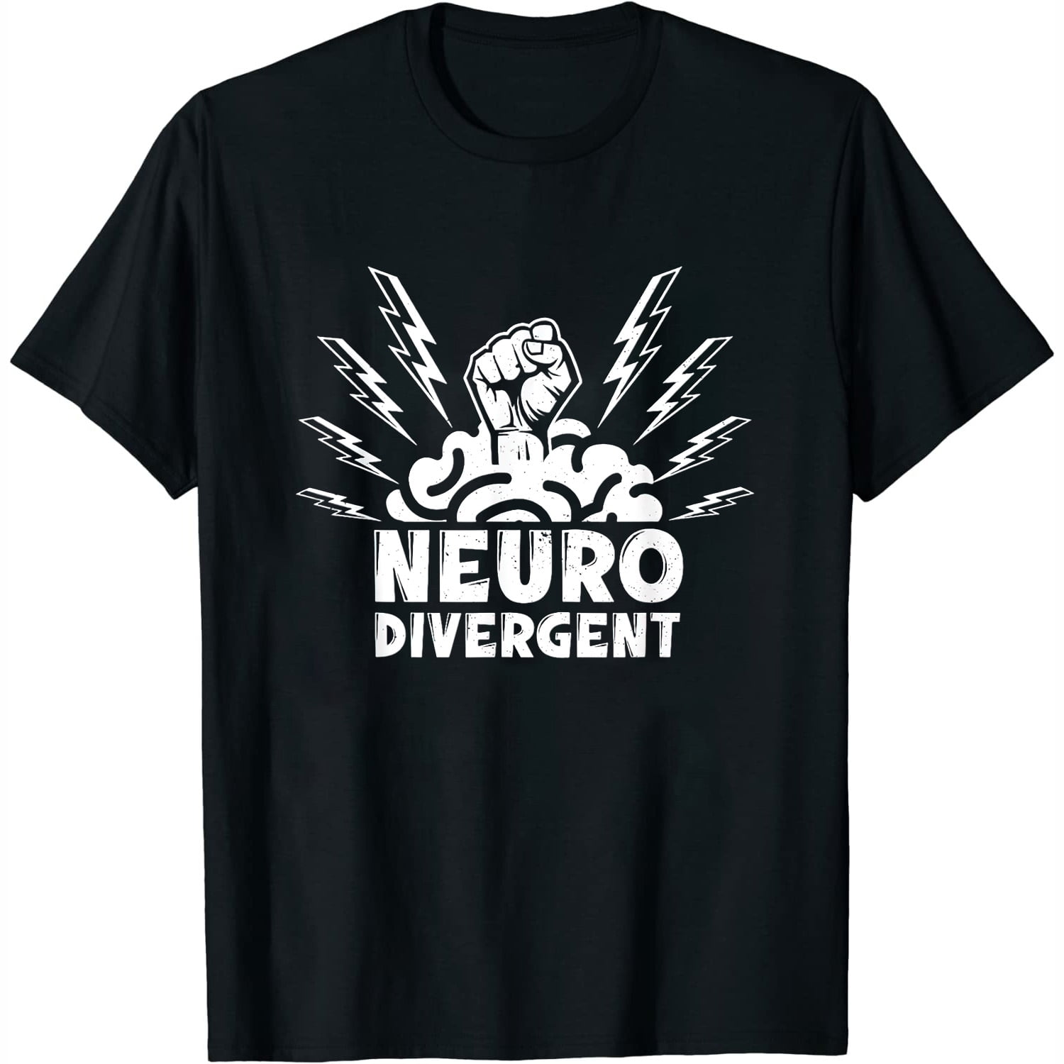 Womens Neurodivergent Brain Awesome ADHD ASD Aspie Autism Tee T-Shirt ...