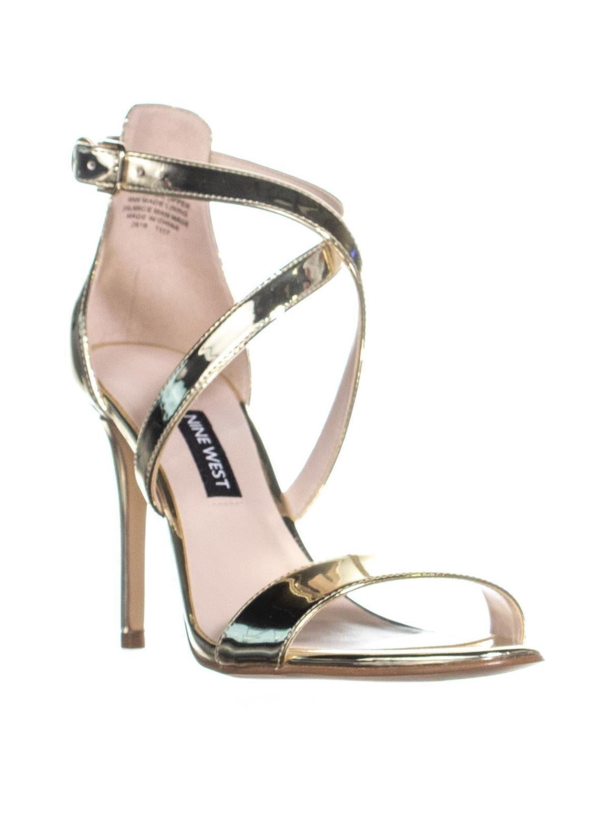 Womens Nine West Mydebut Dress Heel Sandals, Light Gold - Walmart.com