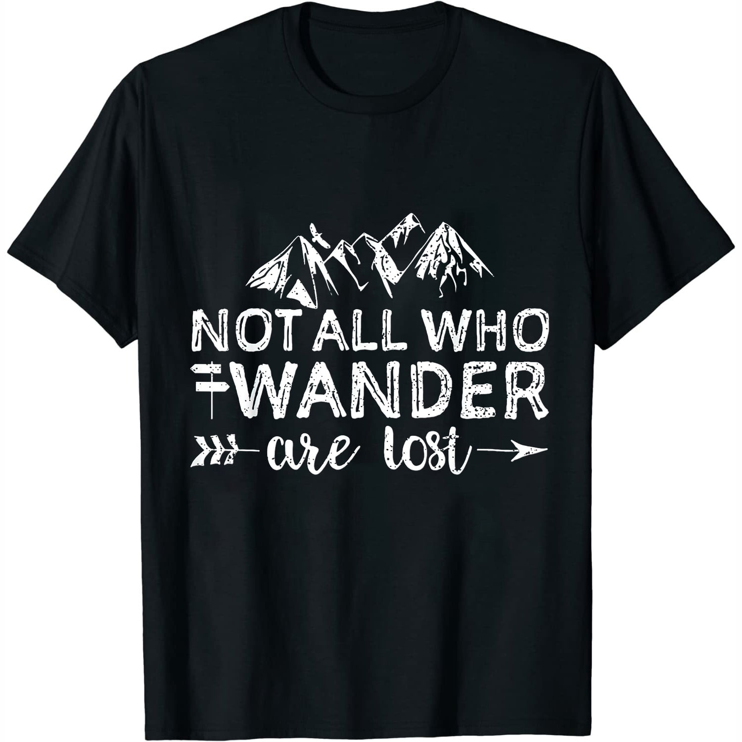 Womens Not All Who Wander Are Lost Shirt Hiking Wandering Camp Gift ...