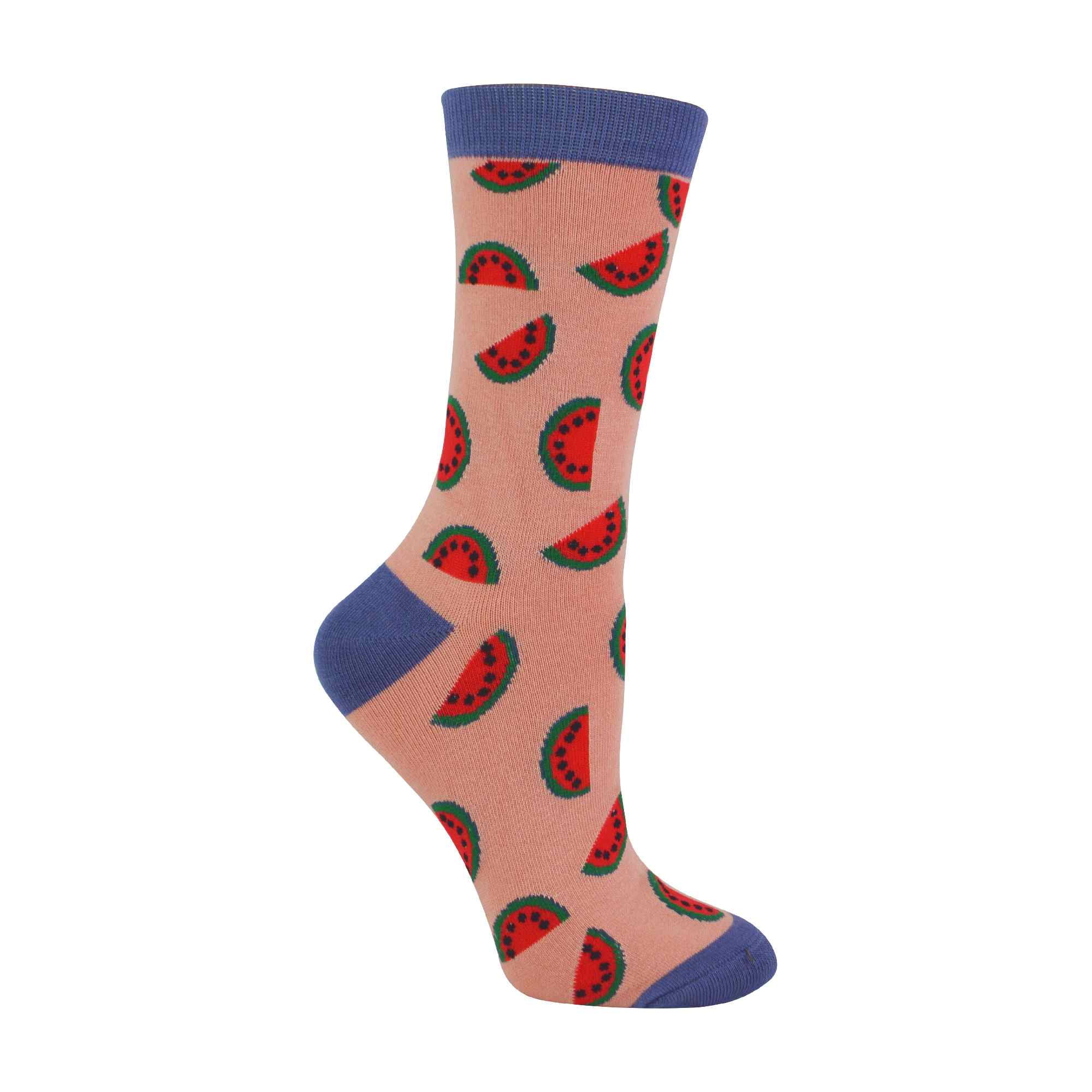 Womens Novelty Funny Fruit Socks | Miss Sparrow | Funky Watermelon ...