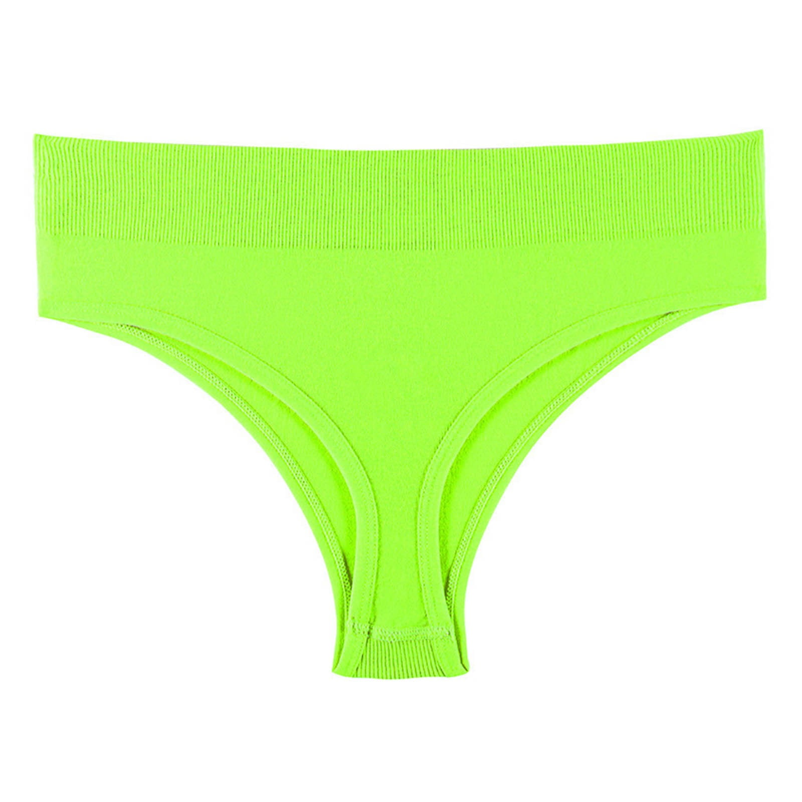Womens Nylon Thongs Underwear Bikini Panties High Waist Stretch Slim