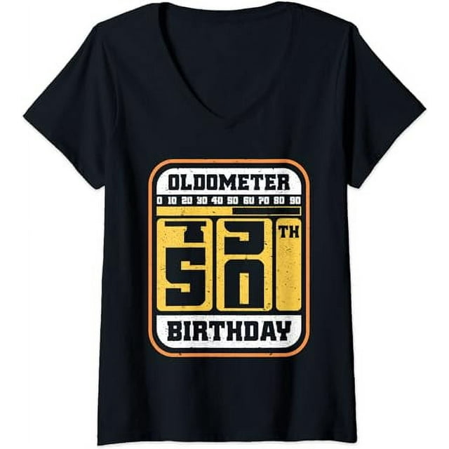 Womens Oldometer 50th Birthday Countdown Days 50 Years Anniversary V ...
